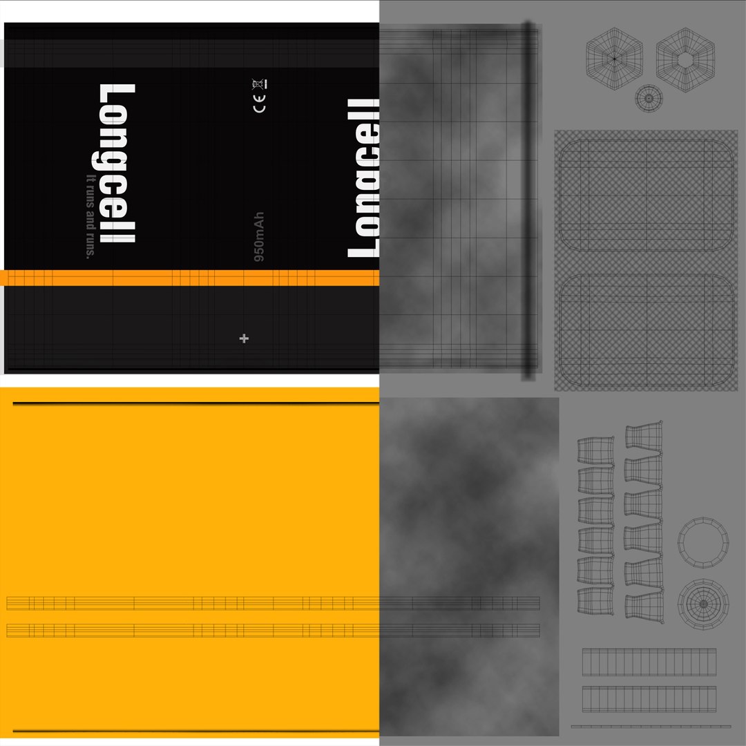 9v Block Battery 3d Obj
