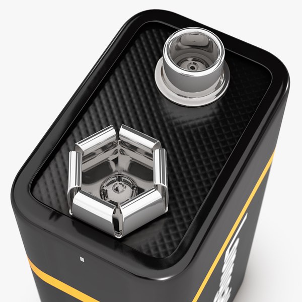 9v block battery 3d obj