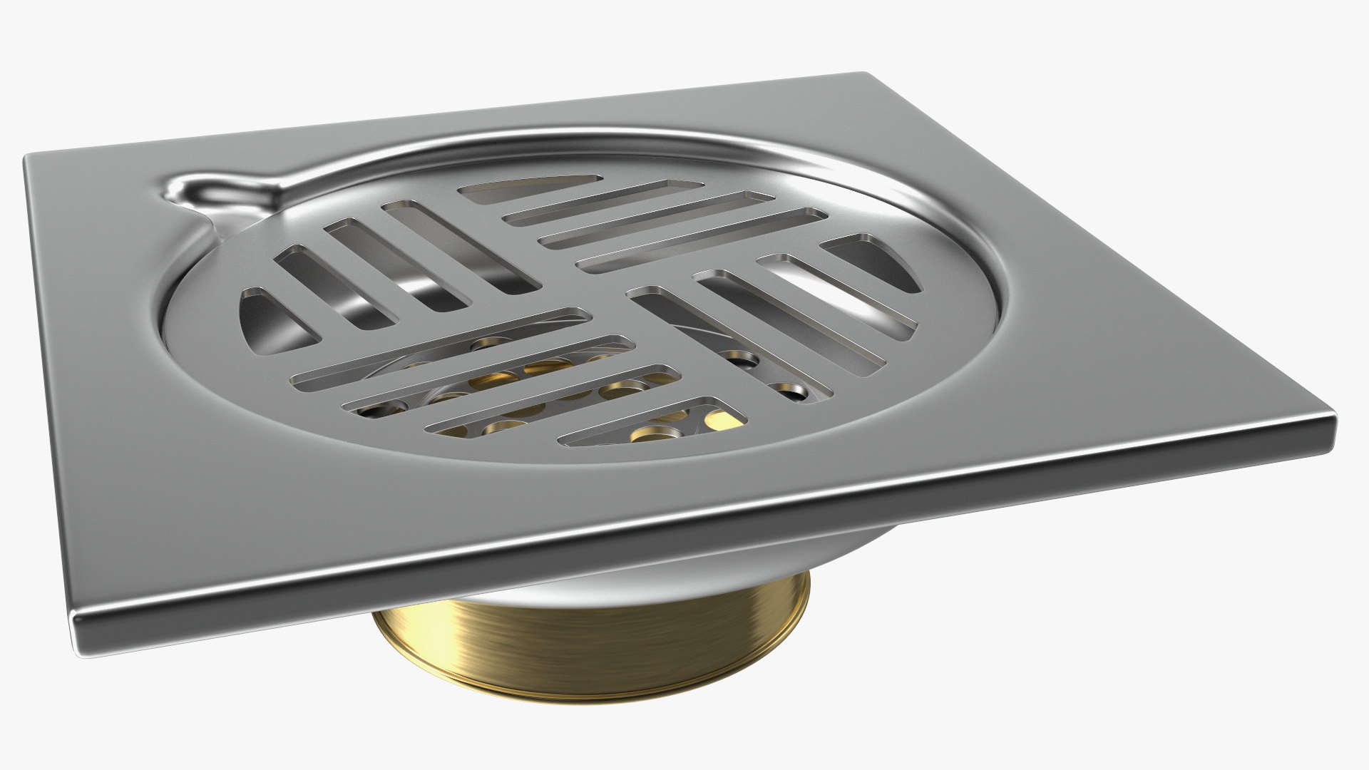Stainless Shower Drain 3D model - TurboSquid 2037631