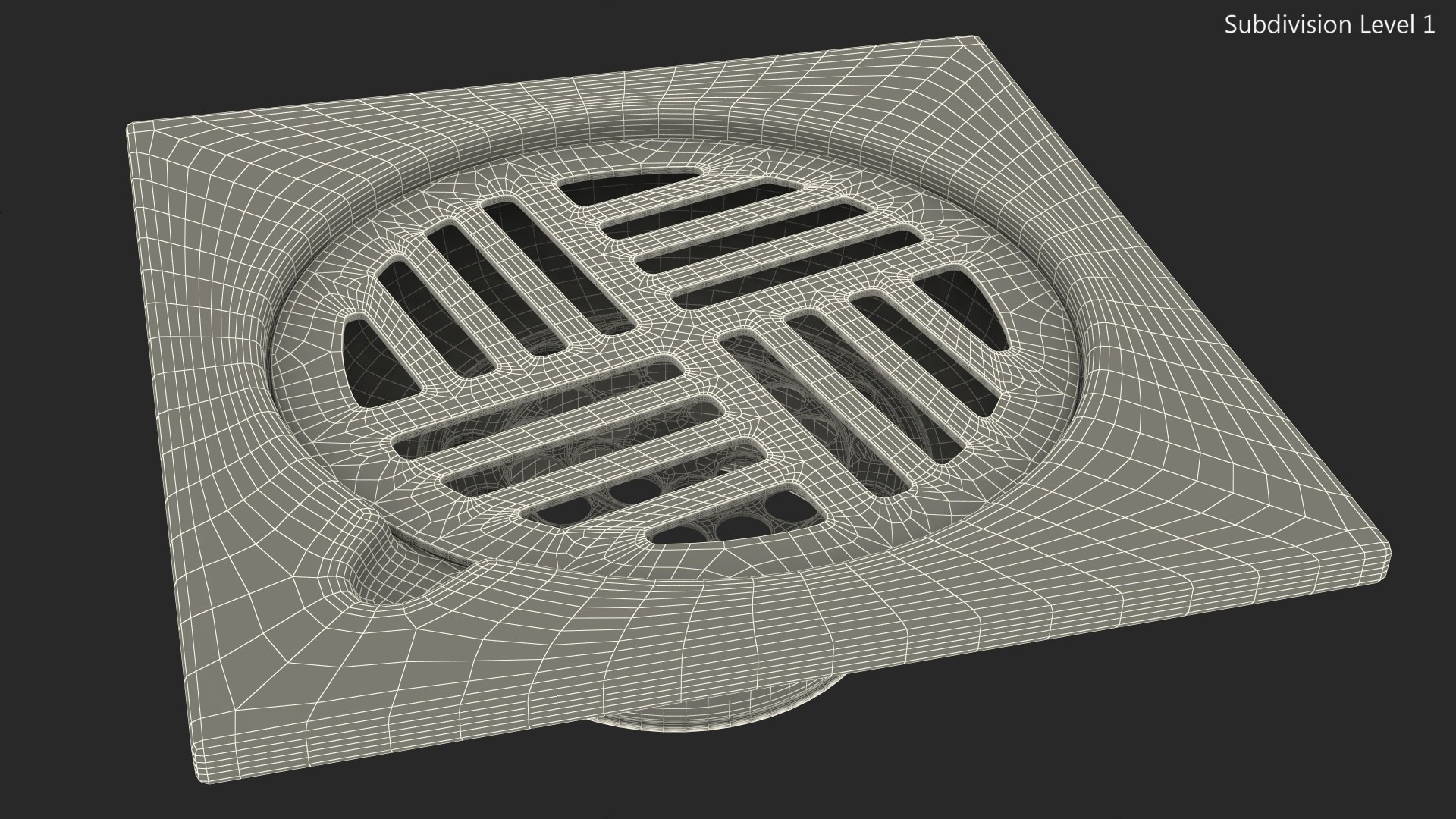 Stainless Shower Drain 3D model - TurboSquid 2037631