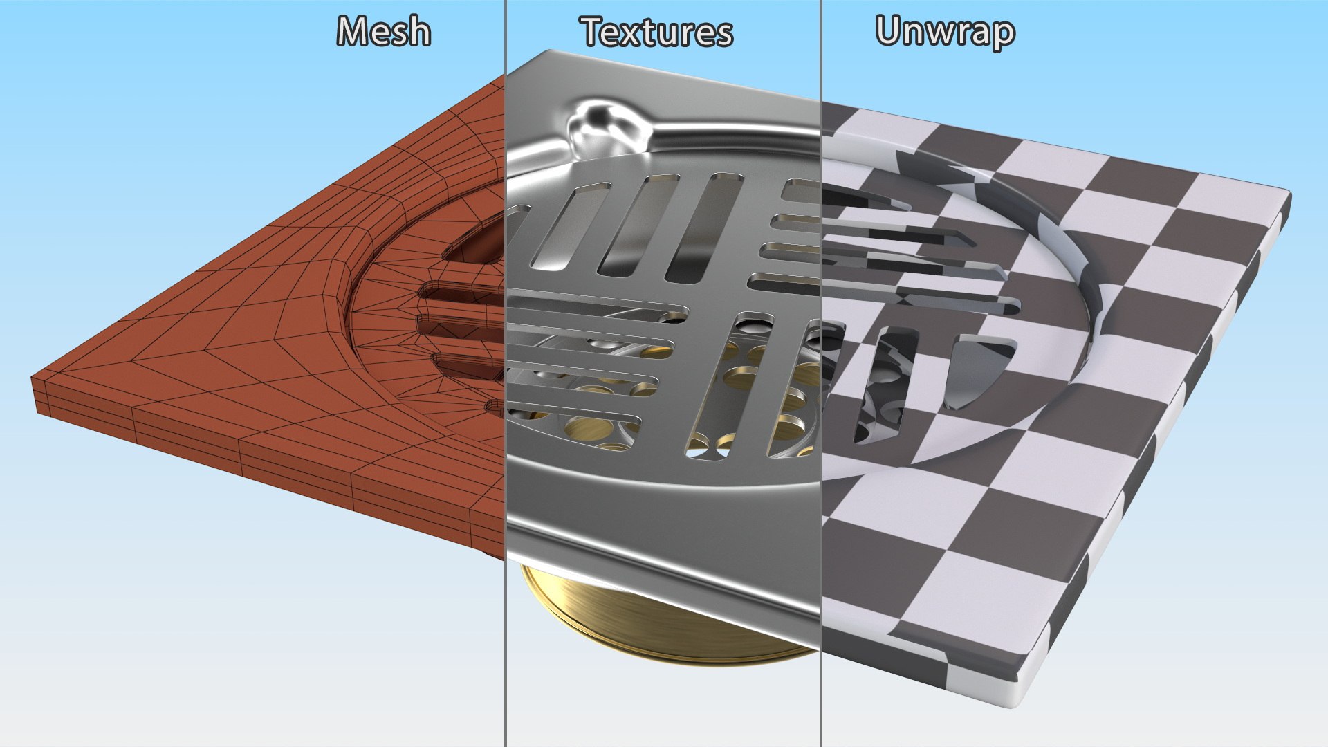 Stainless Shower Drain 3D model - TurboSquid 2037631