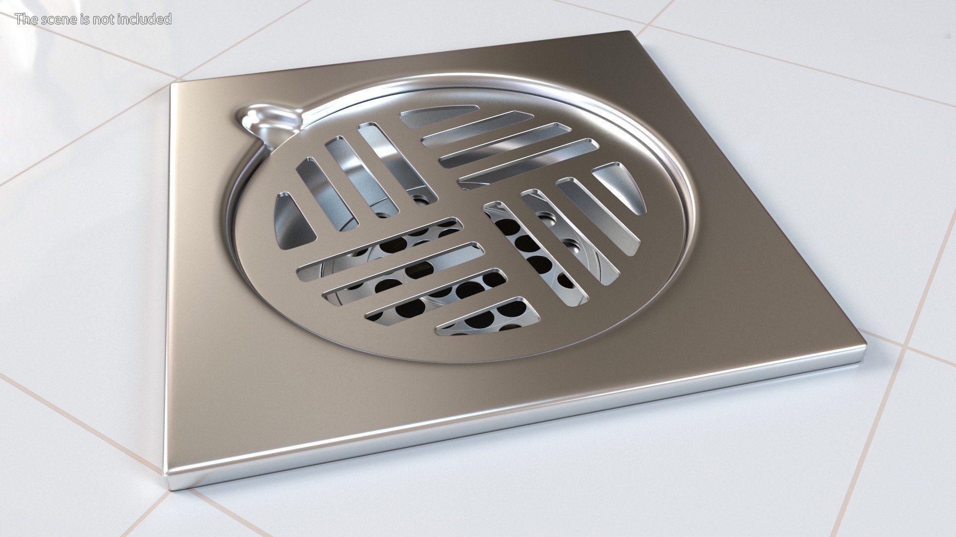 Stainless Shower Drain 3D model - TurboSquid 2037631