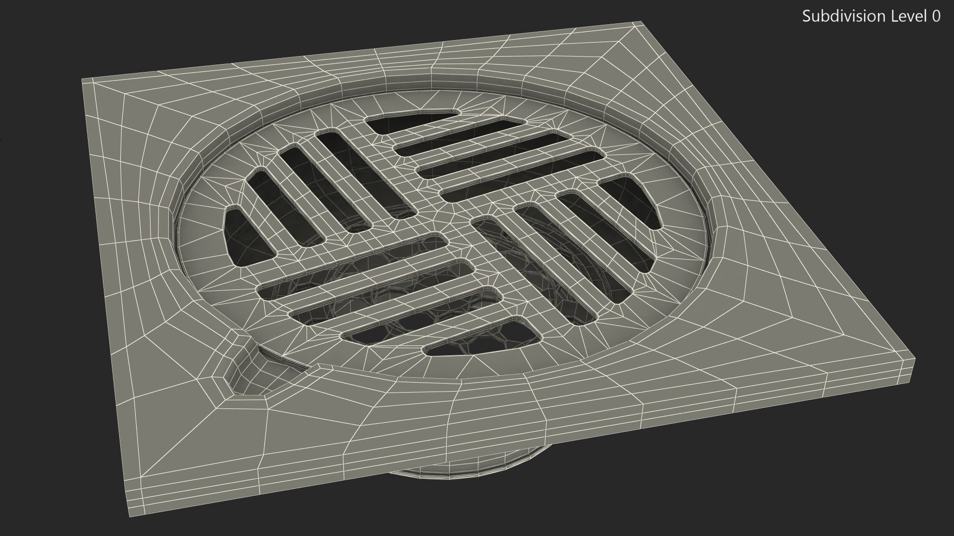 Stainless Shower Drain 3D model - TurboSquid 2037631