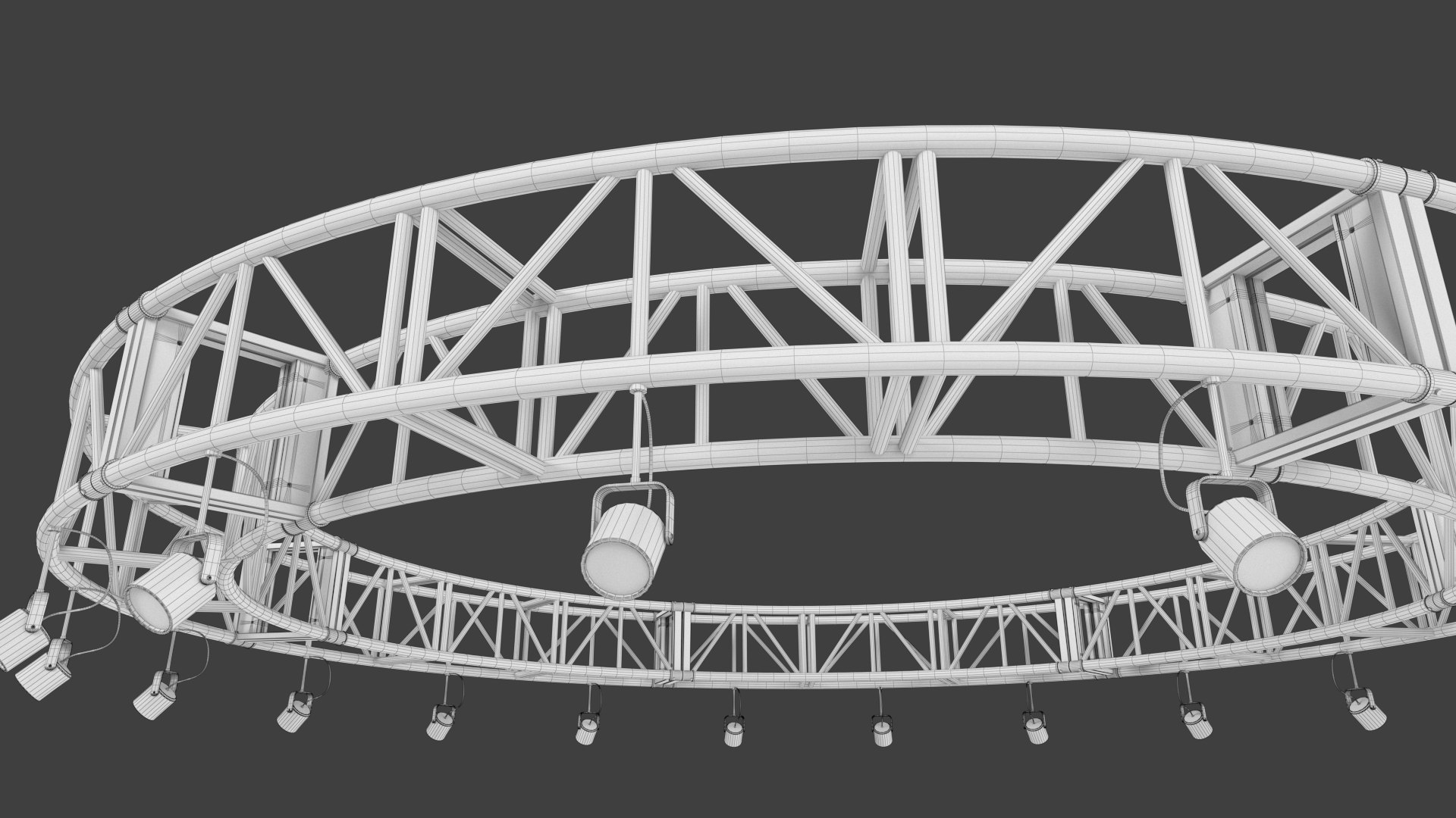 3D Circular Truss Stage Lighting Studio 1 - TurboSquid 2210764