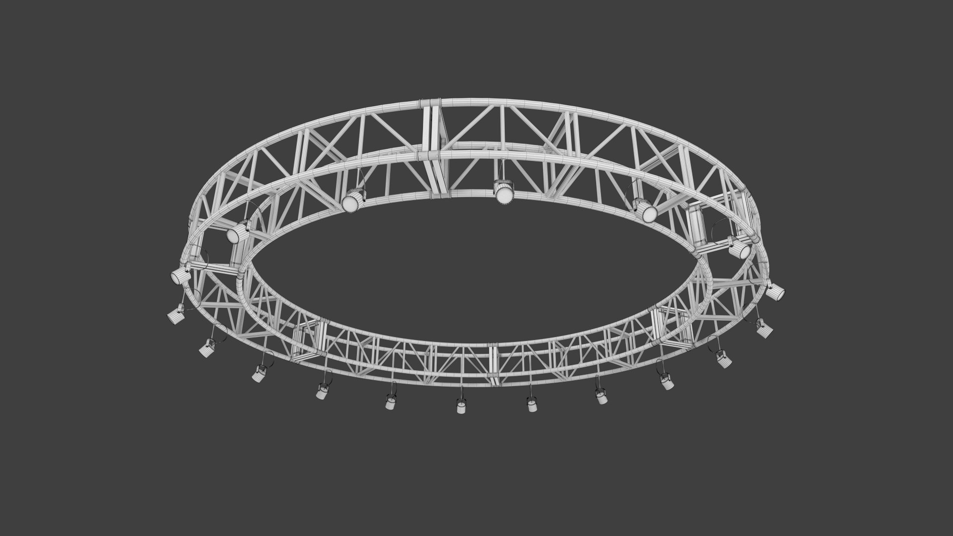 3D Circular Truss Stage Lighting Studio 1 - TurboSquid 2210764