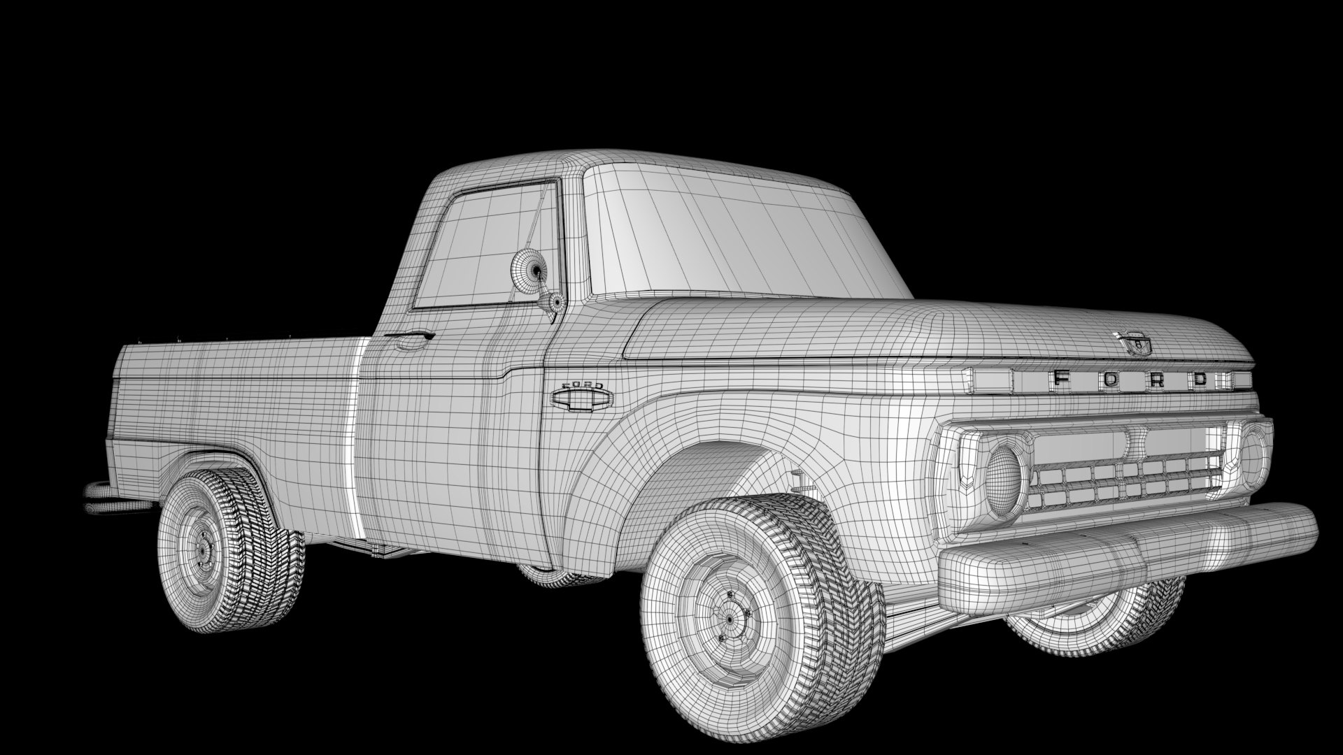 F100 1966 Model - TurboSquid 1696034