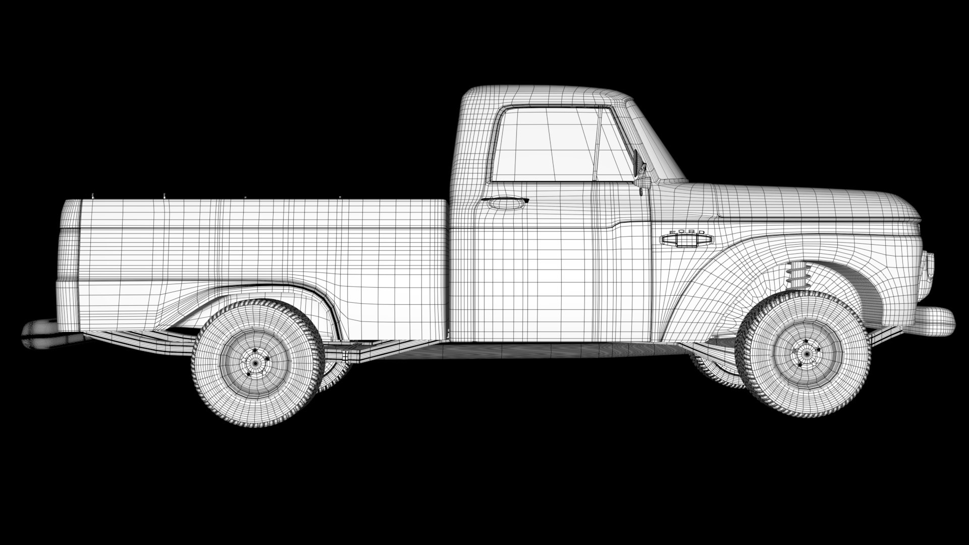 F100 1966 Model - TurboSquid 1696034