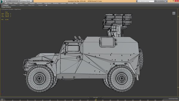 atgm kornet d-1 armata 3d max