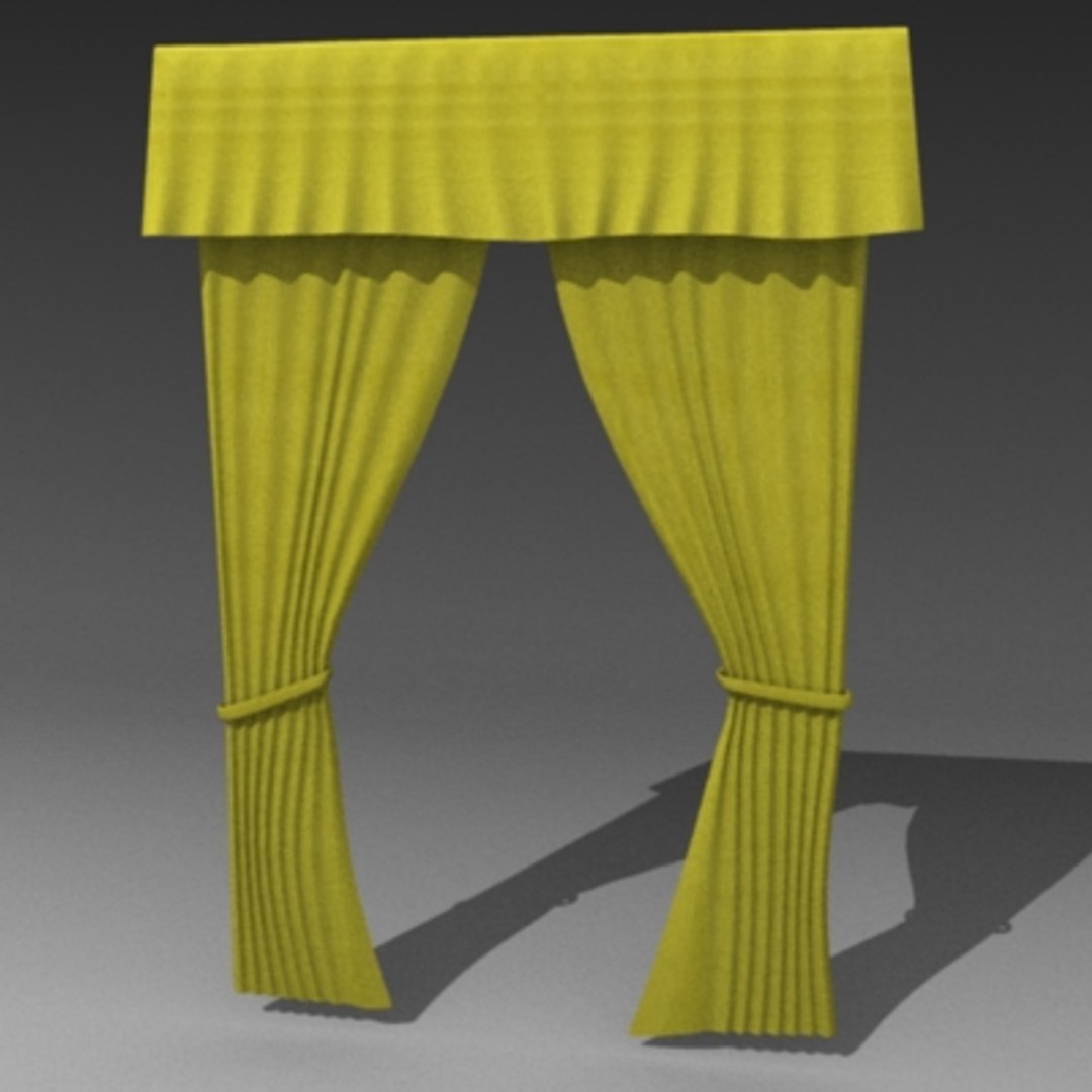 3d model of curtains