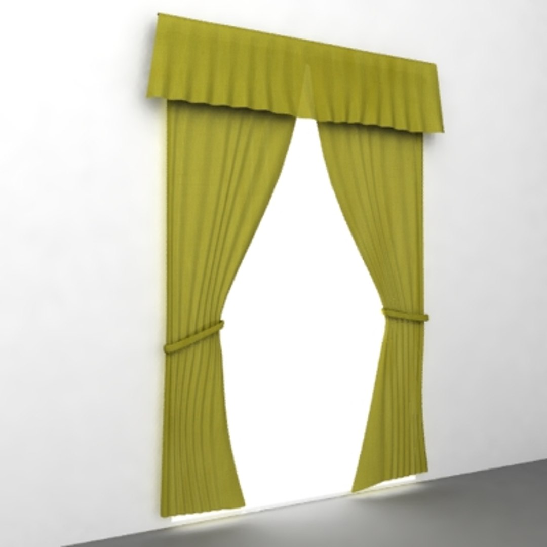 3d model of curtains