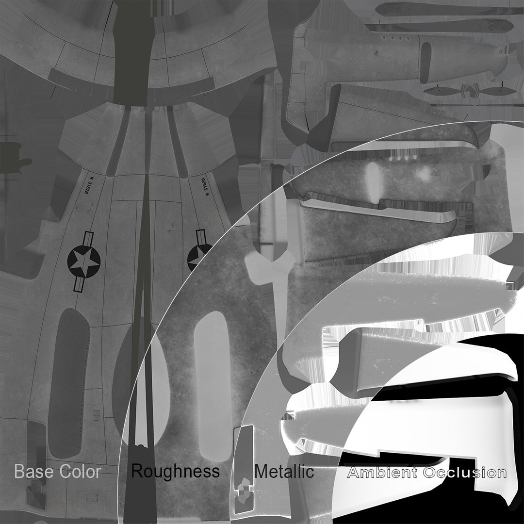 Propeller Airplane 8K PBR Textures 3D Model - TurboSquid 2297657