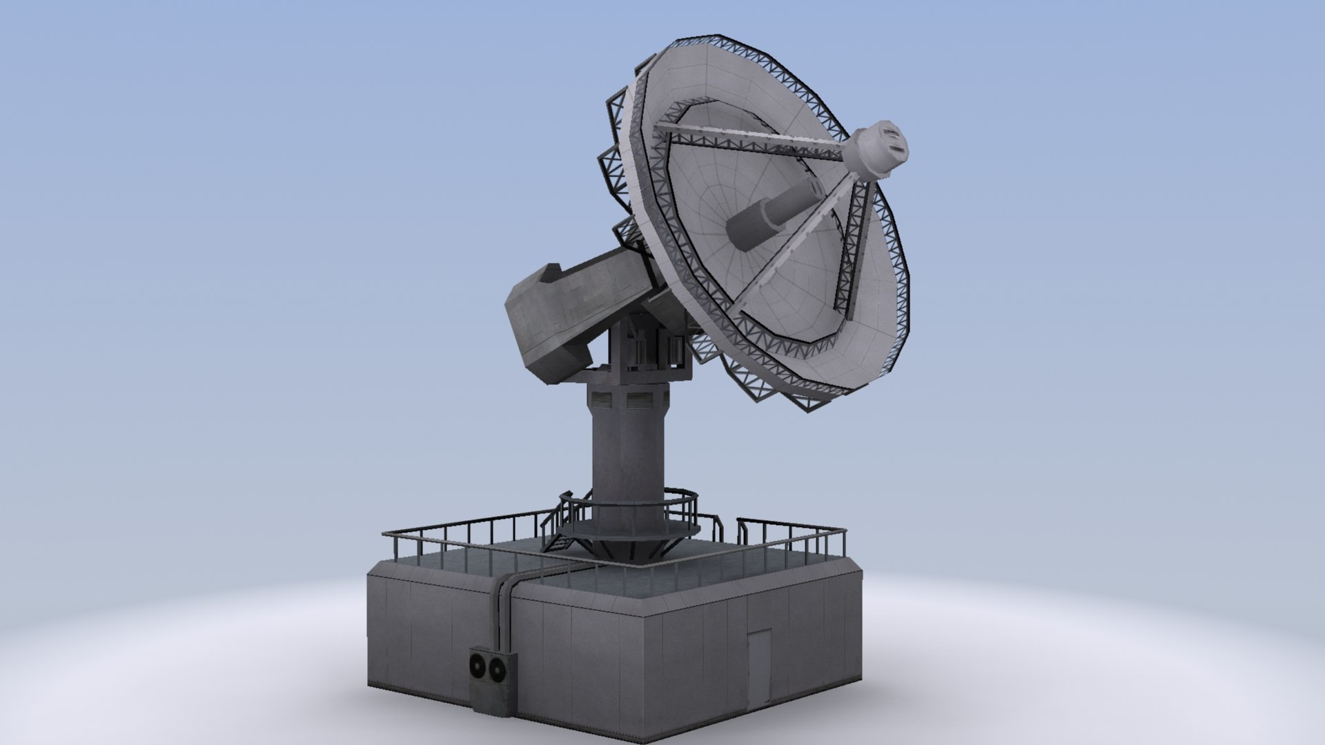 3d 3ds Radar Radio Dish