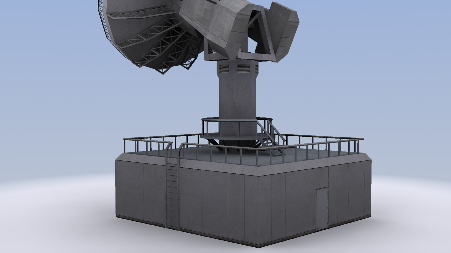 3d 3ds Radar Radio Dish