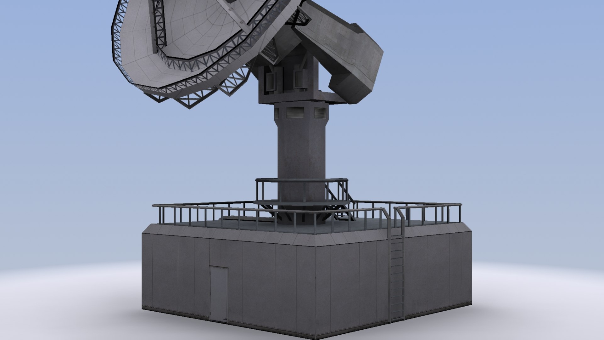 3d 3ds Radar Radio Dish