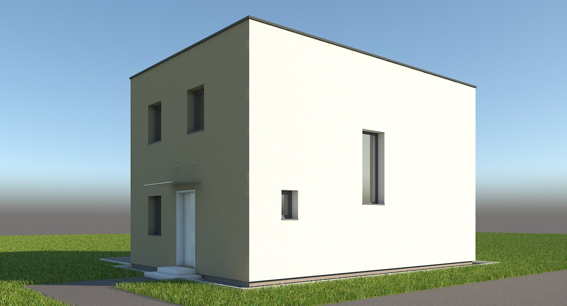 Modern Single Family Home 3d Model