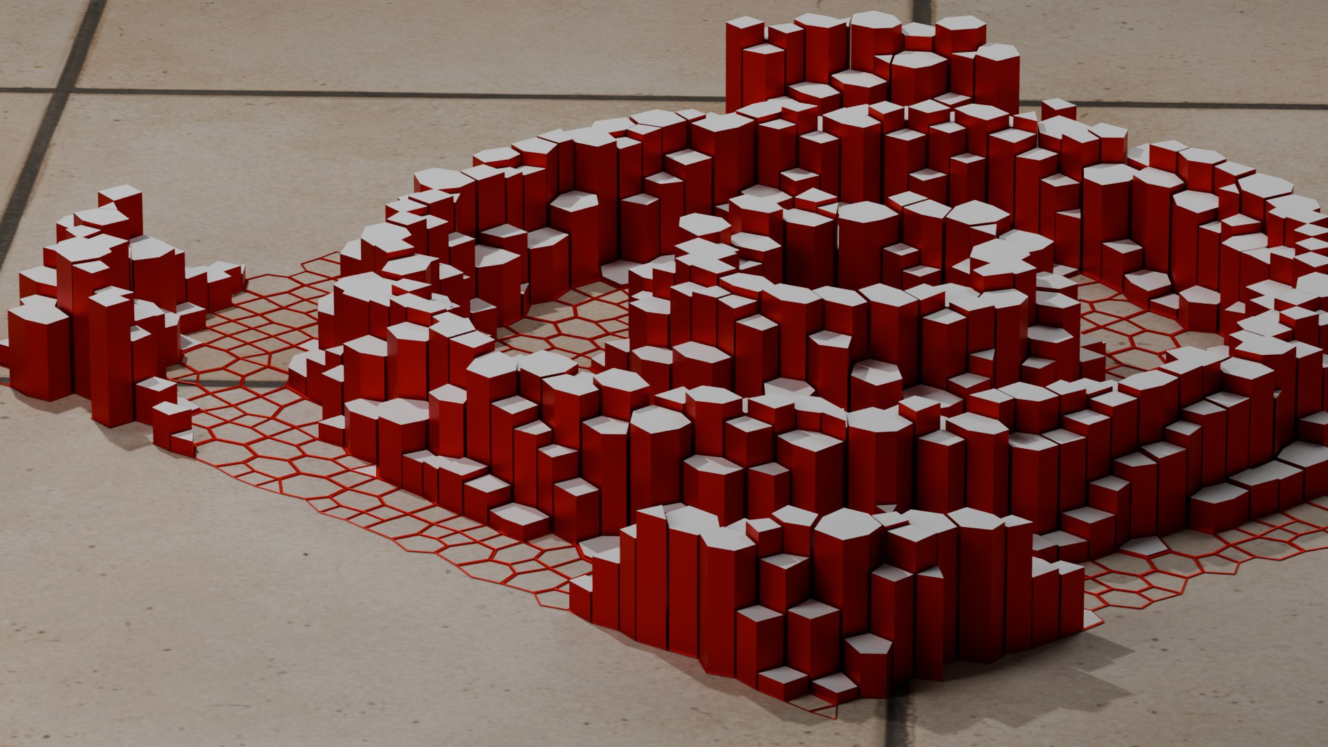 3D Abstract Rising Hexagonal Pillars Animation - TurboSquid 2511971