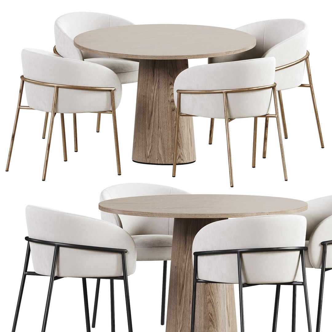 3D Dining Set 264 Model - TurboSquid 2224565