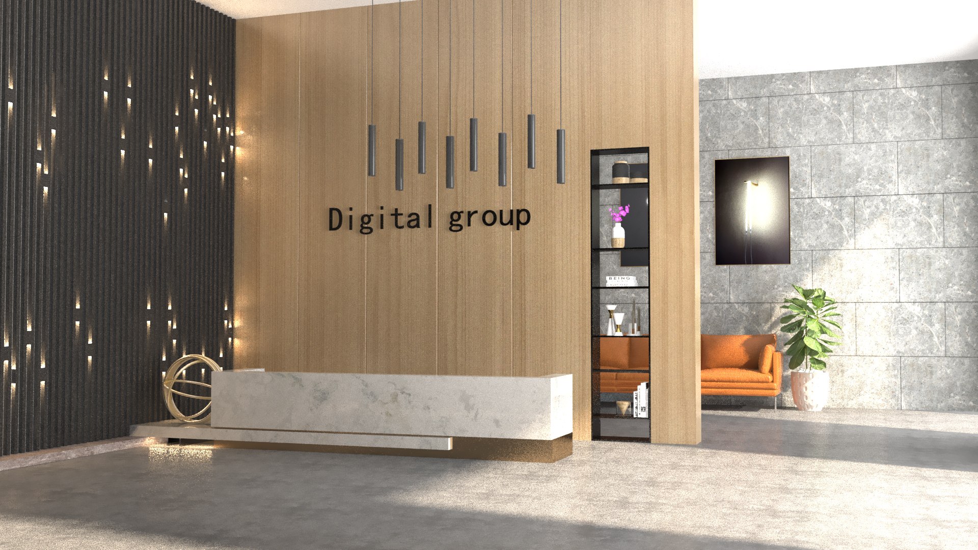 3D Model Reception Desk - TurboSquid 2200726