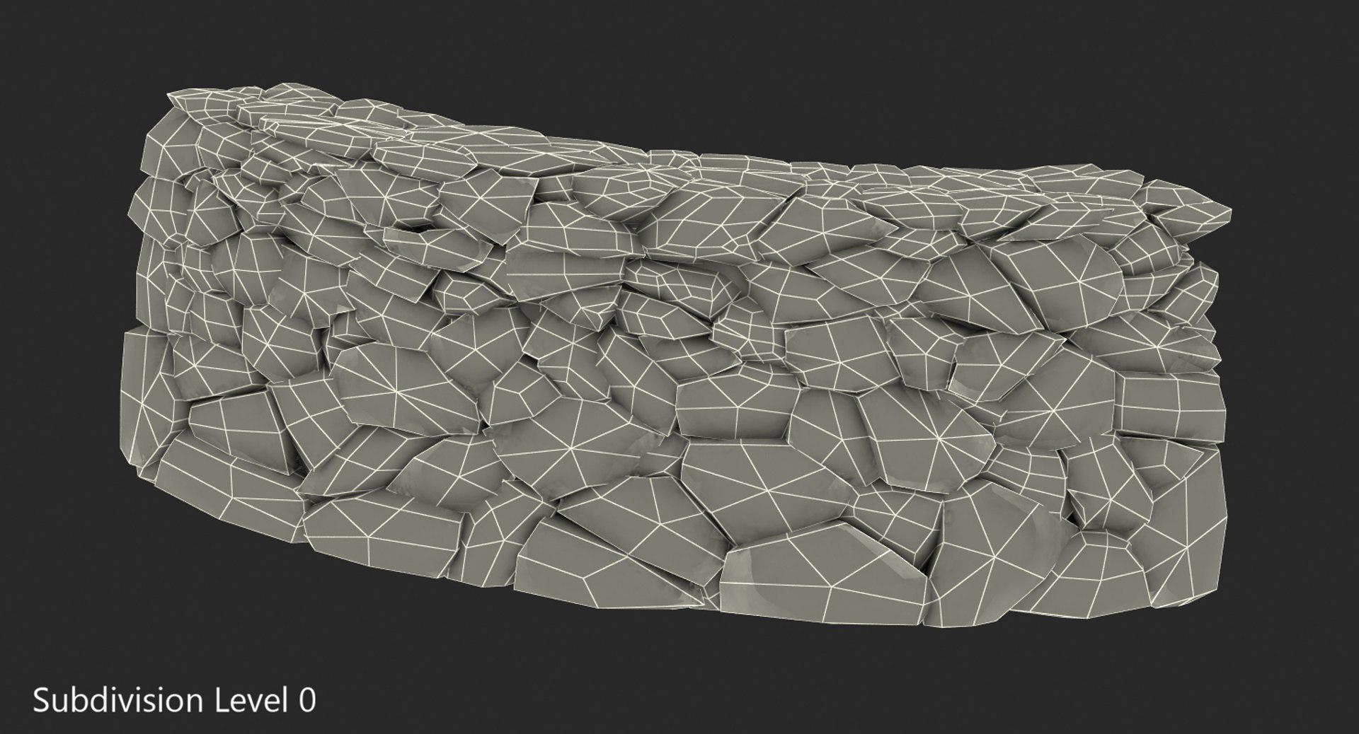 Rustic bend stone wall 3D model - TurboSquid 1408615