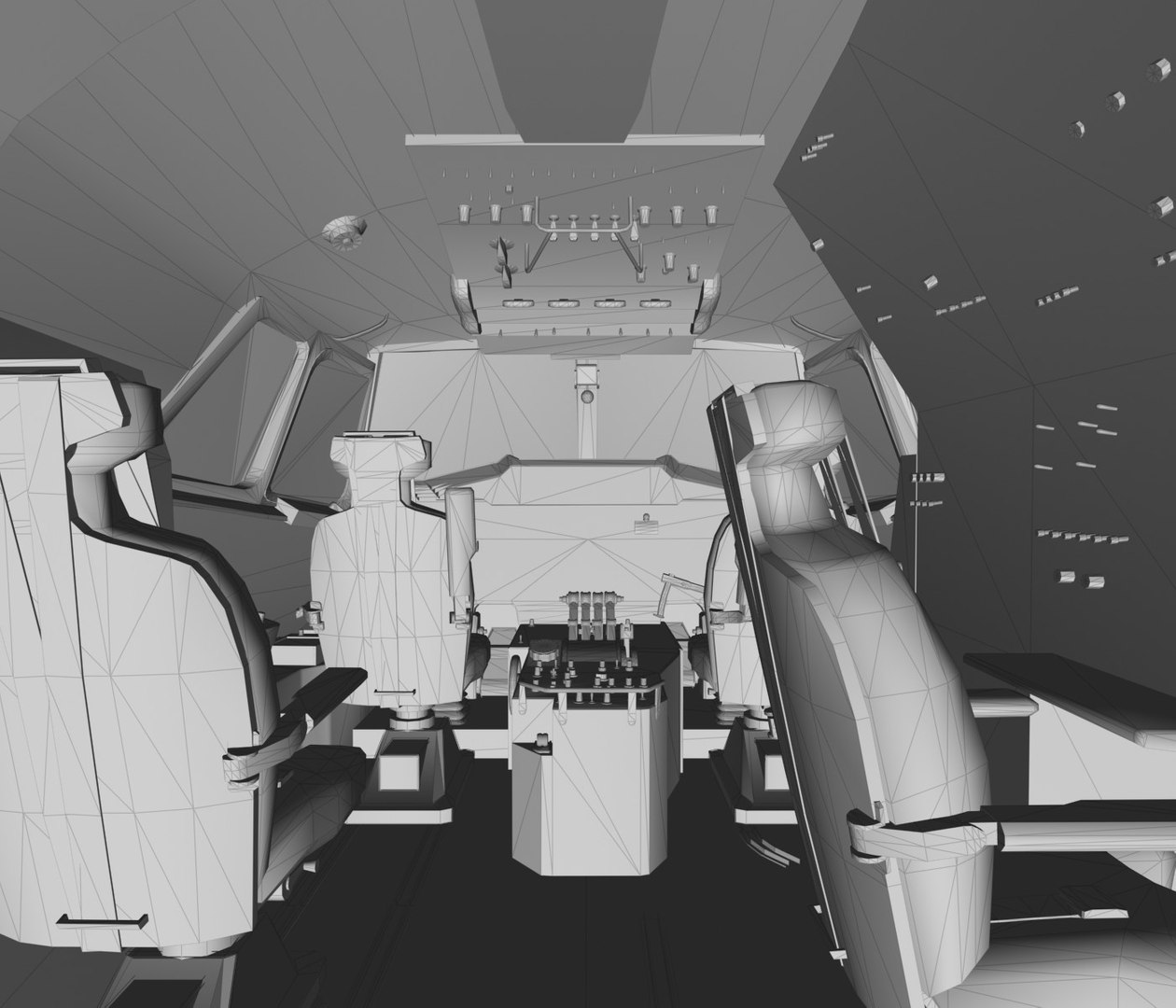 3d model interior concorde