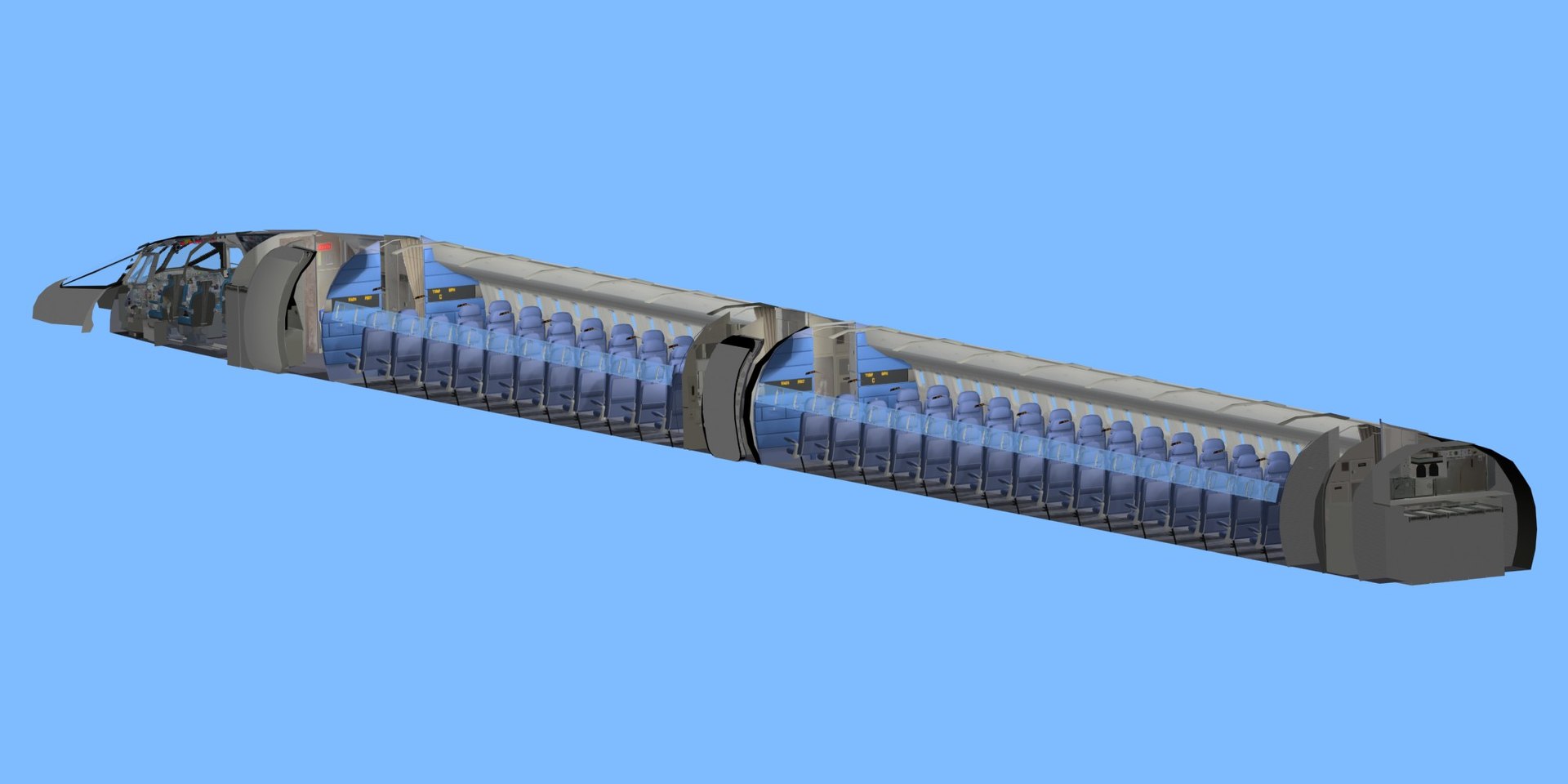 3d model interior concorde