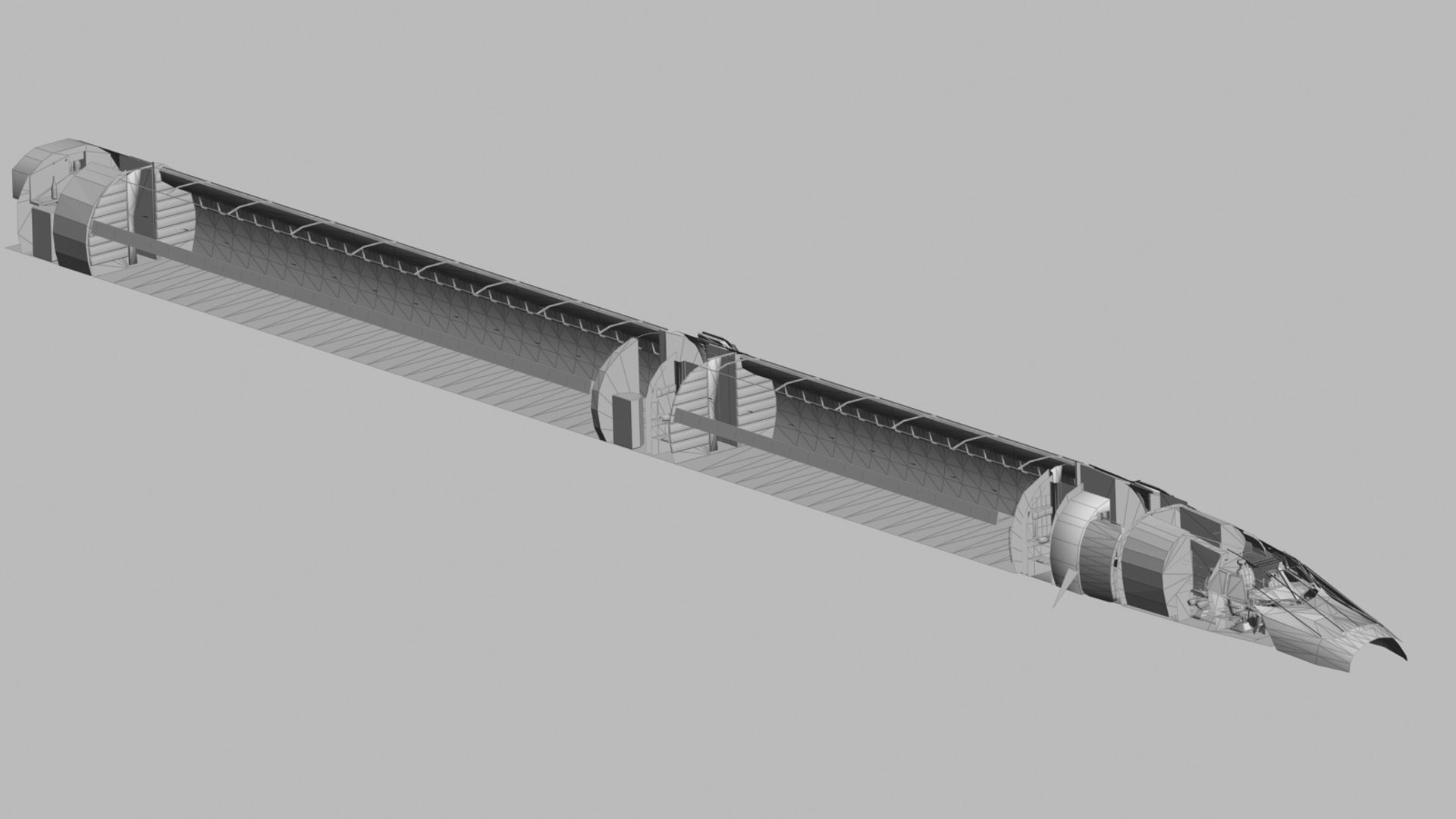 3d model interior concorde