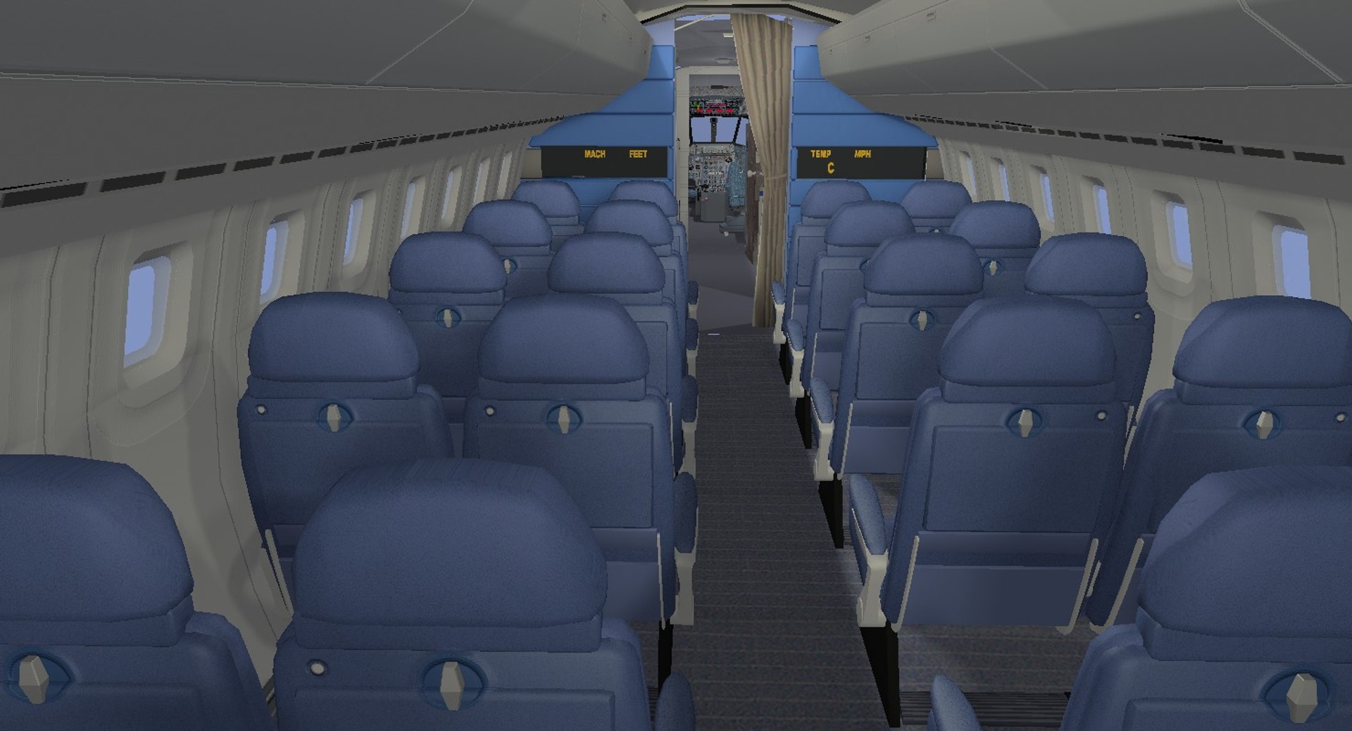 3d model interior concorde