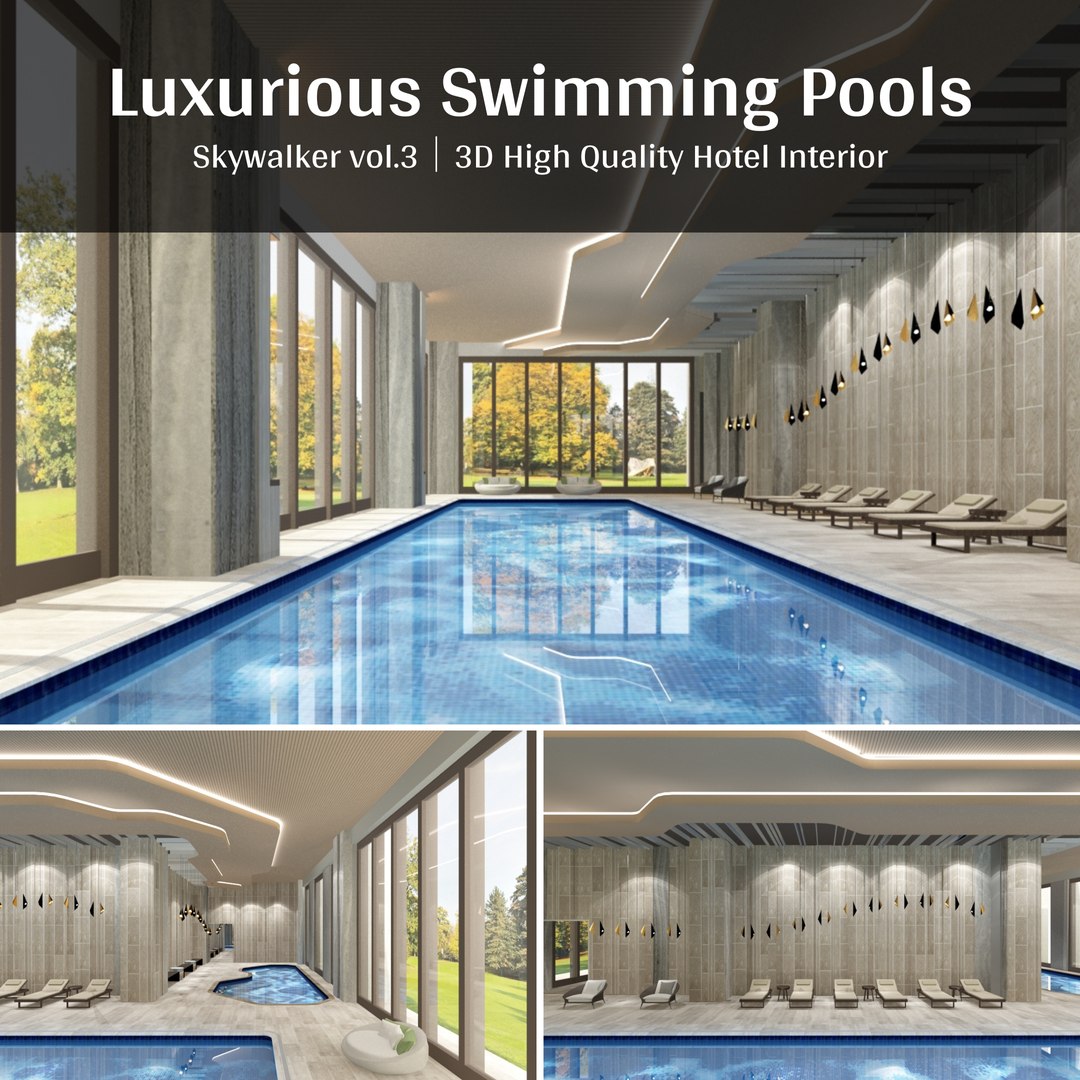 Luxury Hotel Interior Scenes-Swimmimg Pool 3D model - TurboSquid 1978816