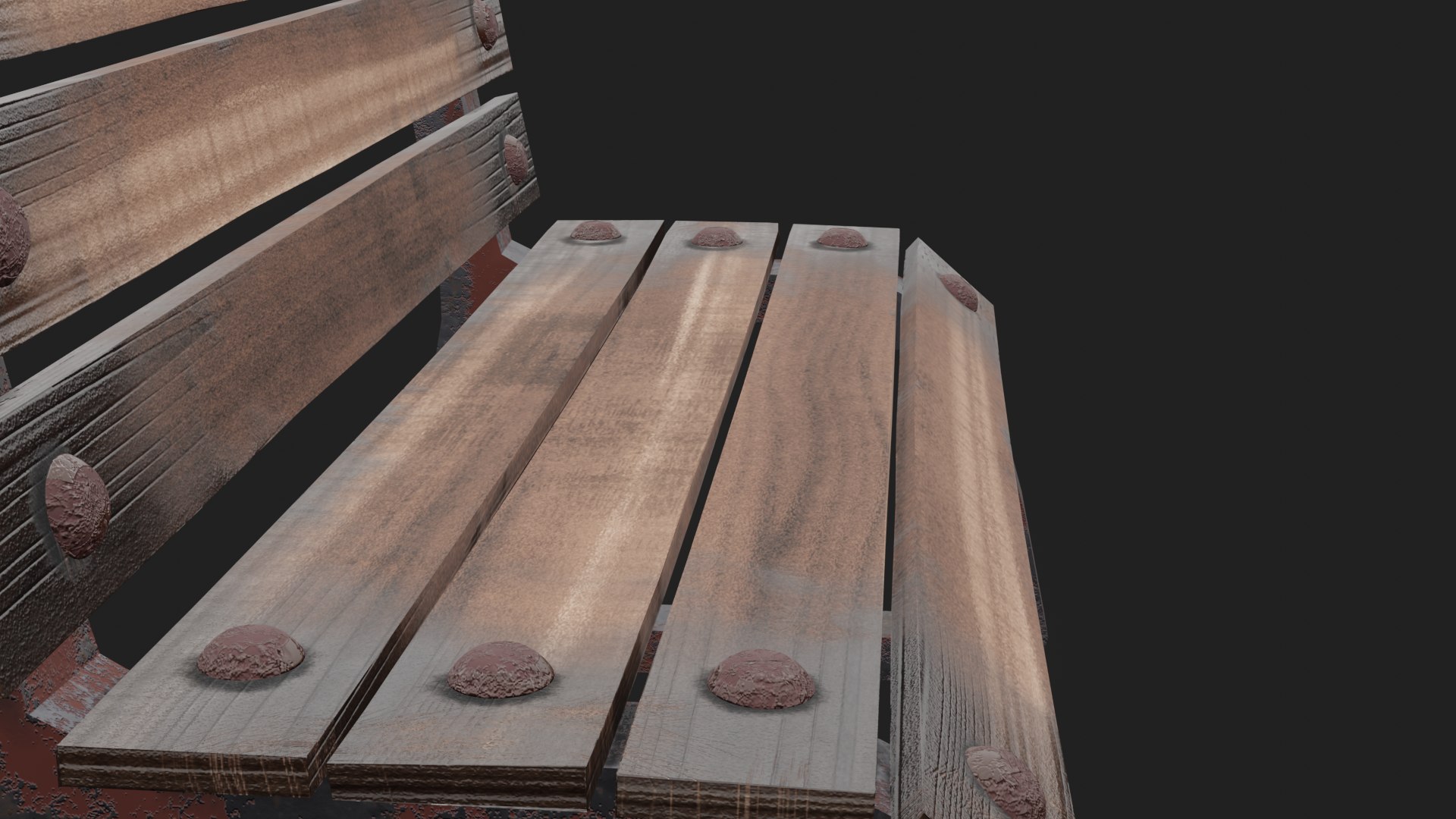 Game Ready Model Of Wooden Bench 3D Model - TurboSquid 2045959