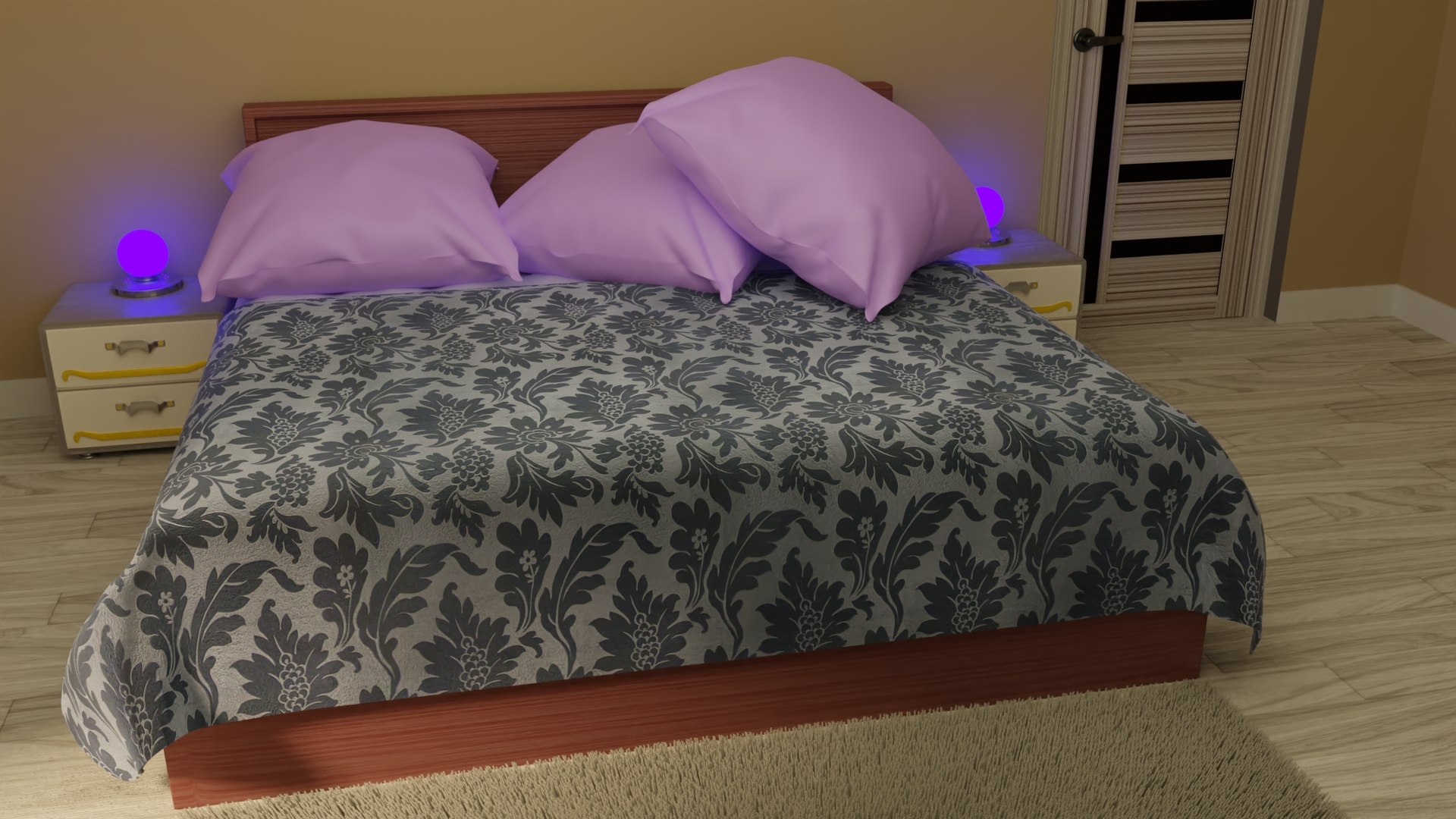 Bedroom Interior Scene For Blender 3D 3D Model 3D - TurboSquid 1715593