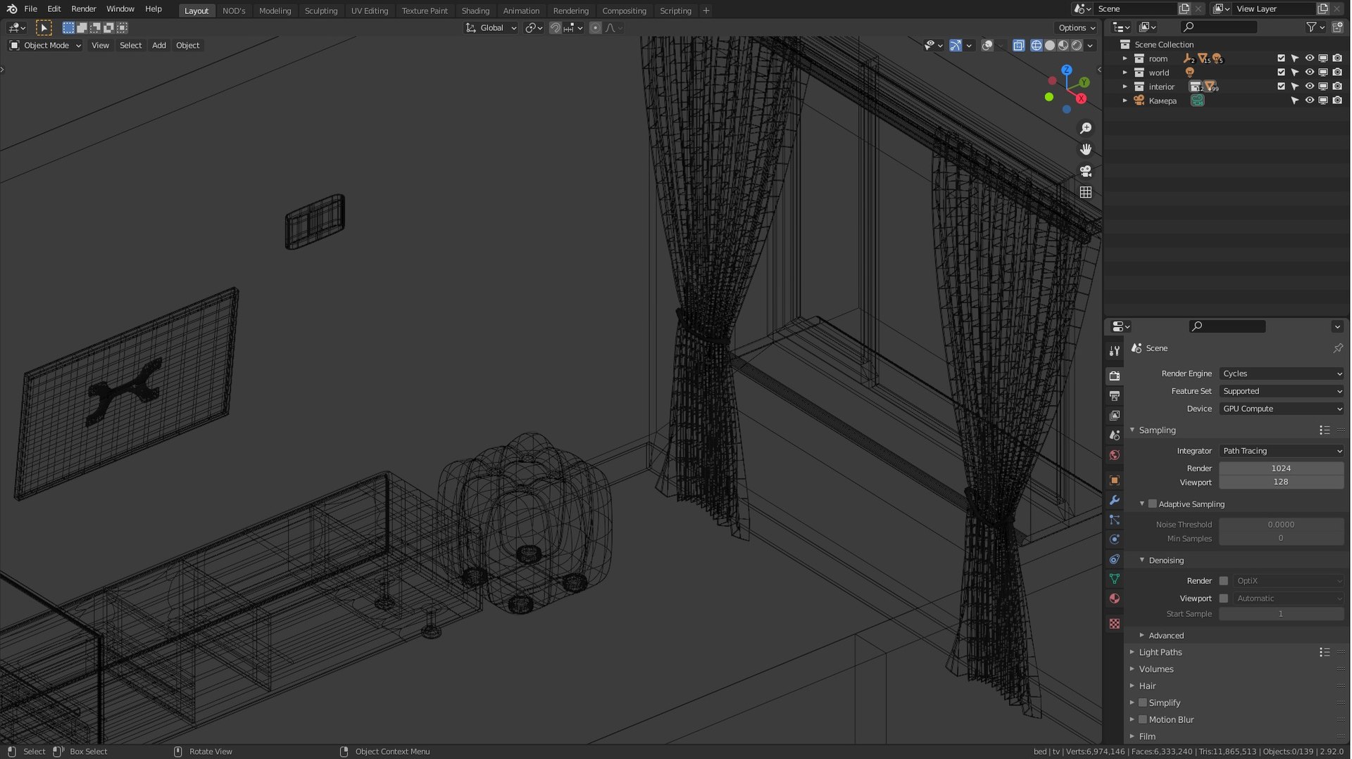 Bedroom Interior Scene For Blender 3D 3D Model 3D - TurboSquid 1715593