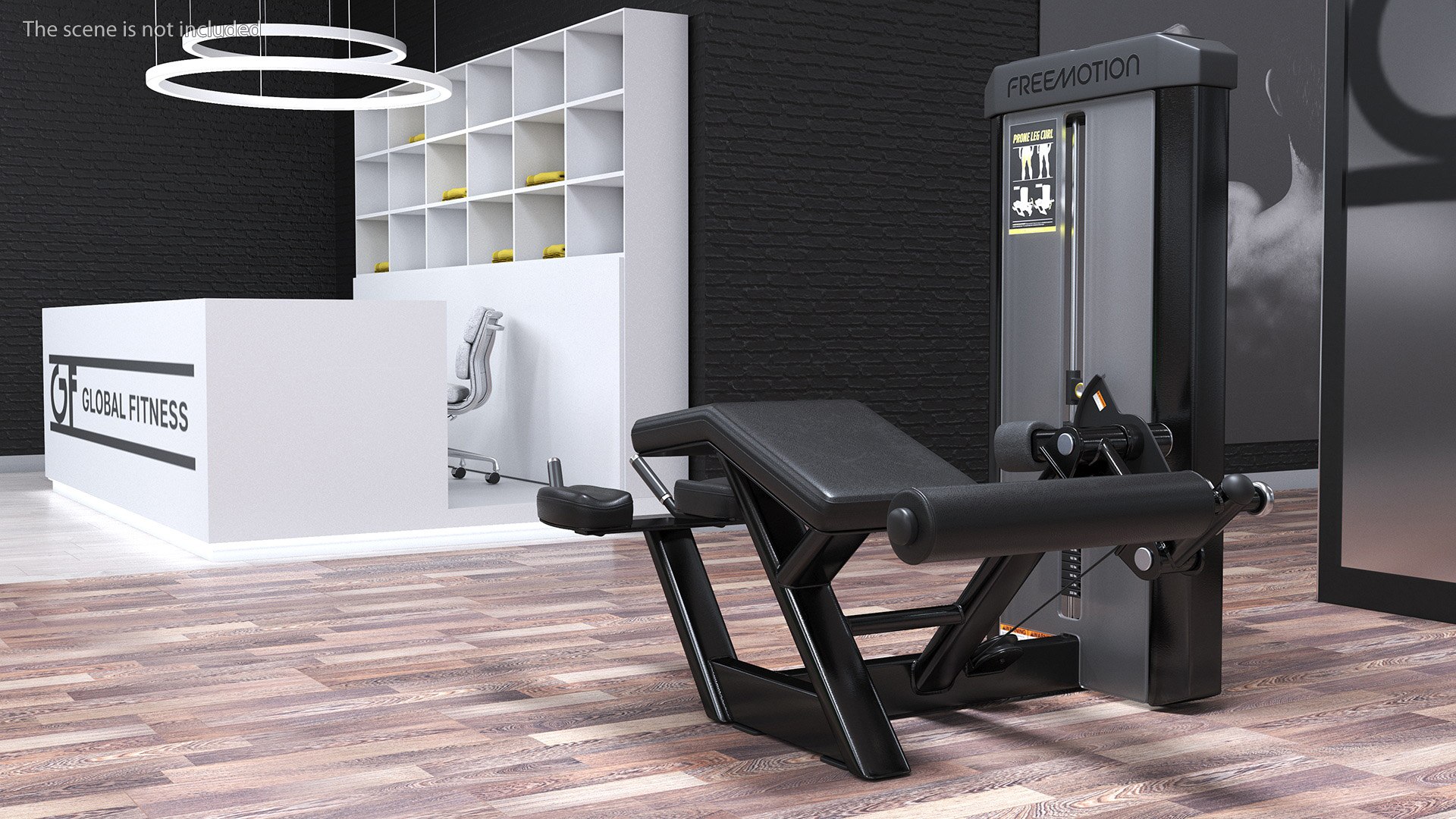 3D Freemotion Prone Leg Curl Trainer Black Rigged - TurboSquid 2113259