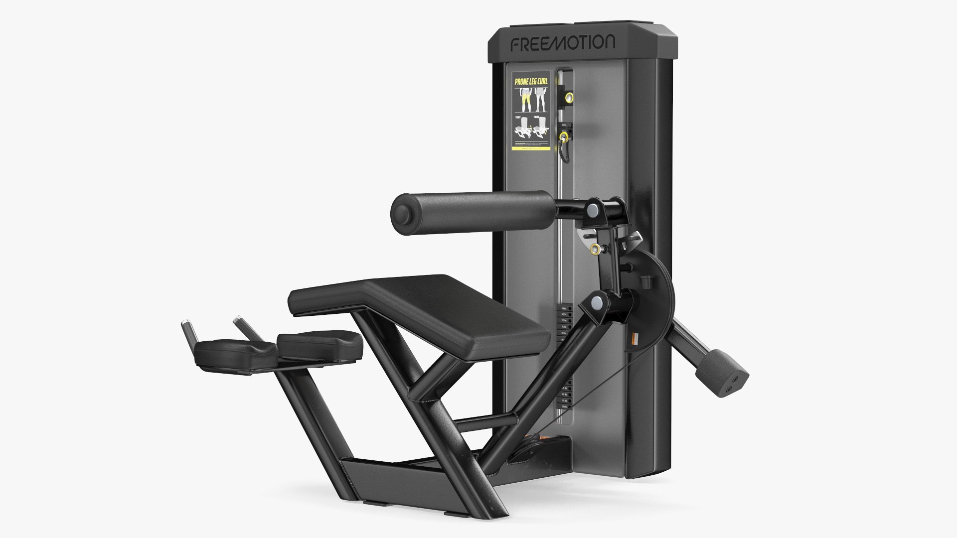 3D Freemotion Prone Leg Curl Trainer Black Rigged - TurboSquid 2113259