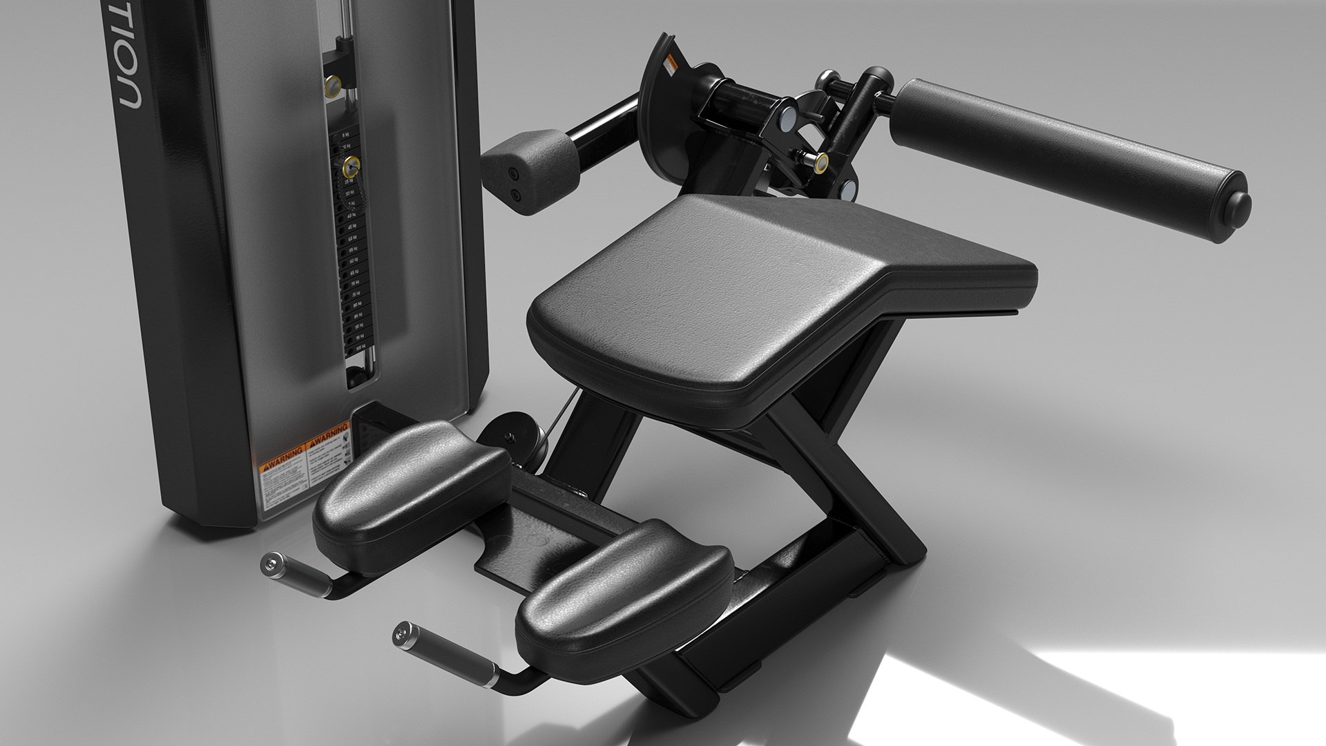 3D Freemotion Prone Leg Curl Trainer Black Rigged - TurboSquid 2113259