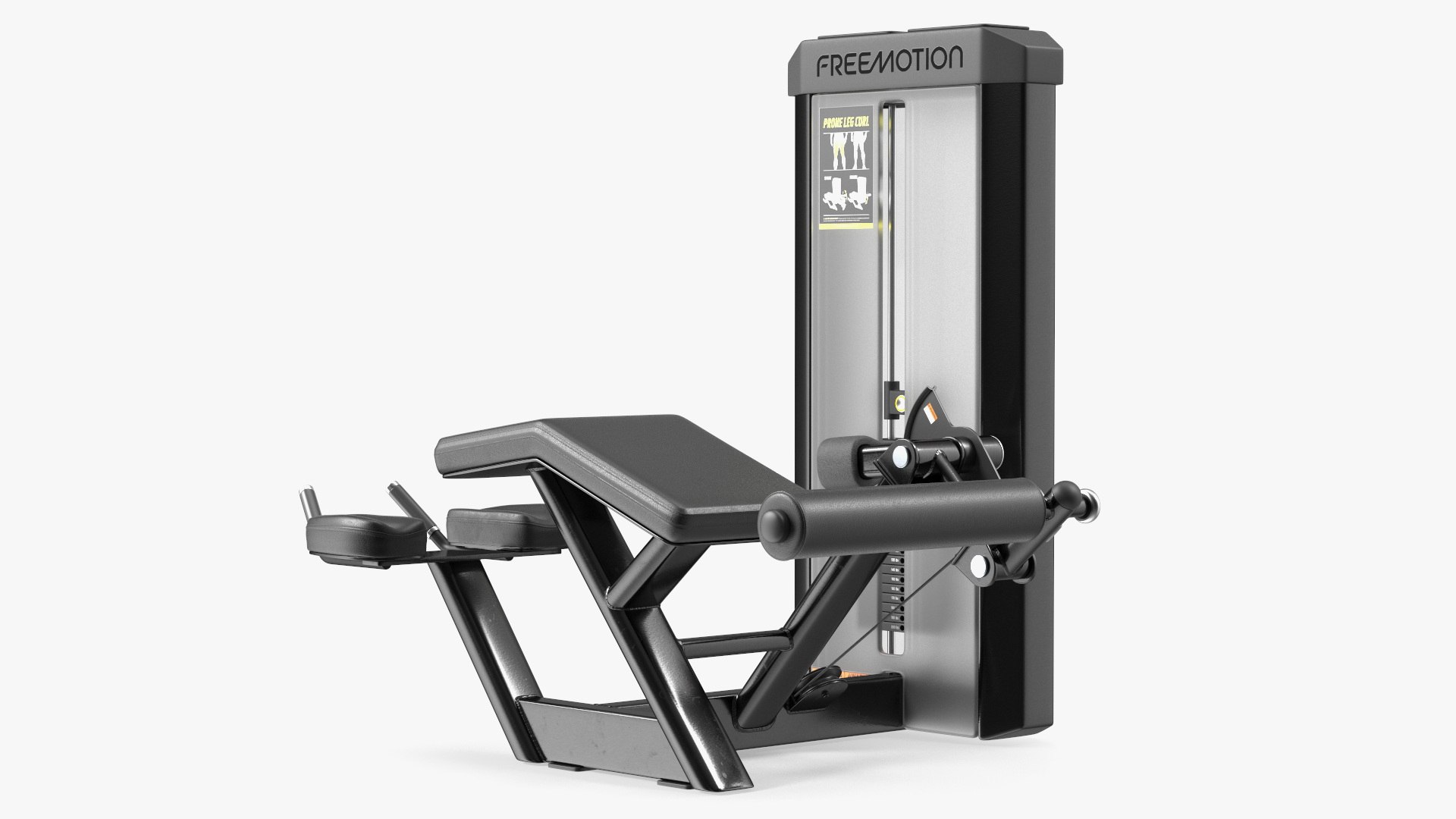 3D Freemotion Prone Leg Curl Trainer Black Rigged - TurboSquid 2113259