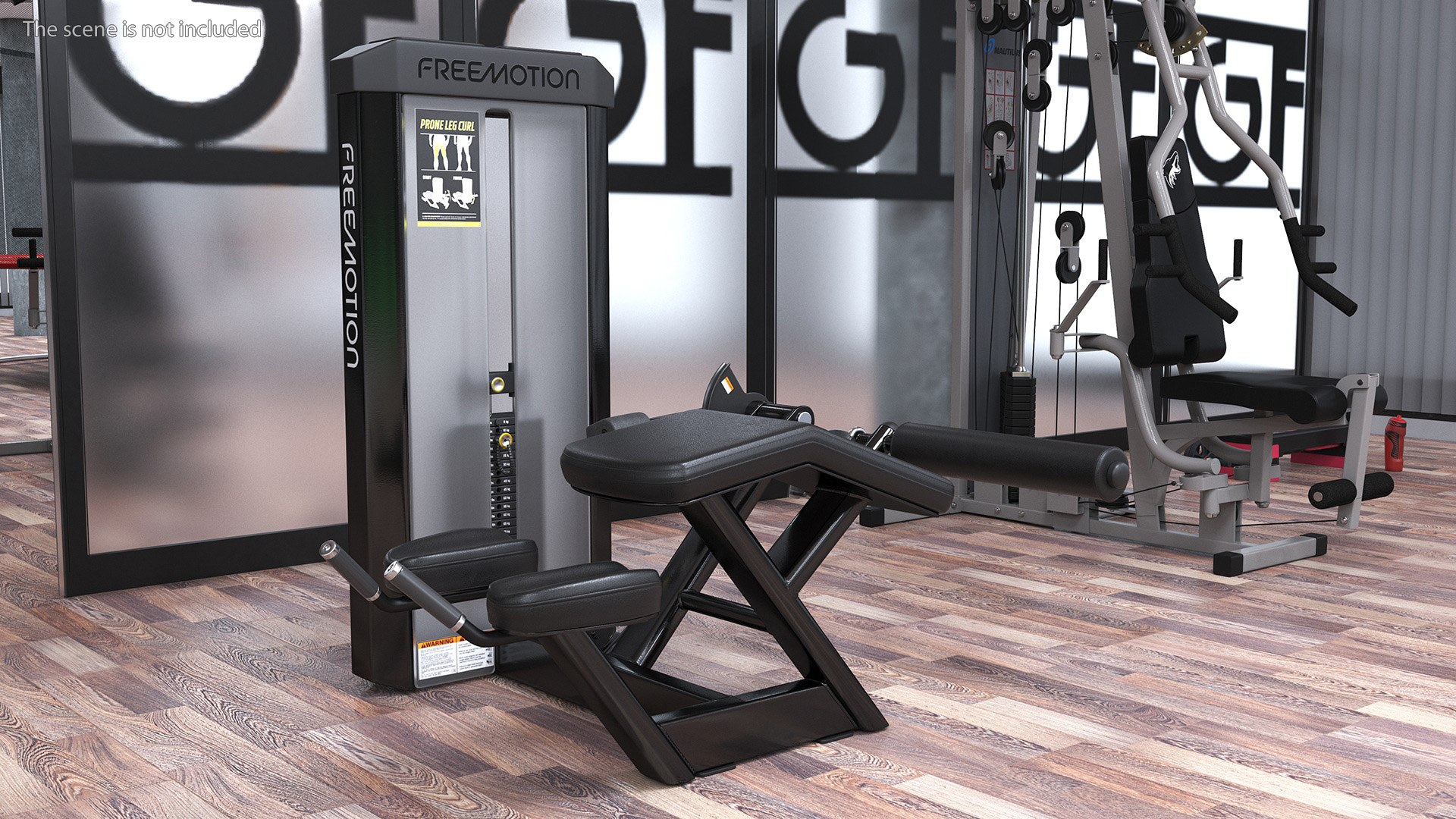 3D Freemotion Prone Leg Curl Trainer Black Rigged - TurboSquid 2113259