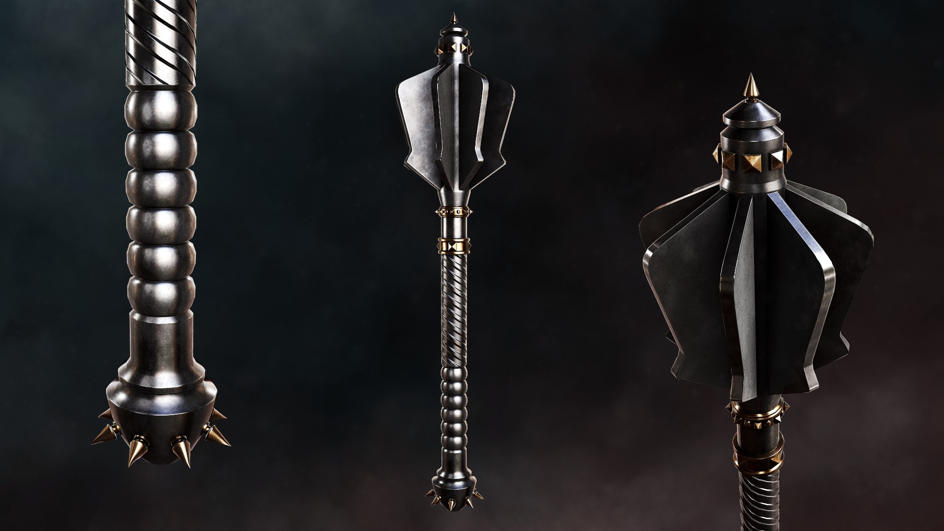 Pack medieval weapons blunt 3D model - TurboSquid 1225953