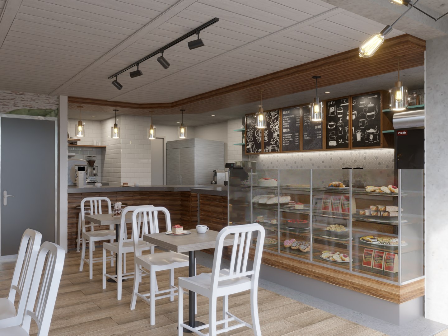 Cozy Modern Coffee Shop Model - TurboSquid 1916432