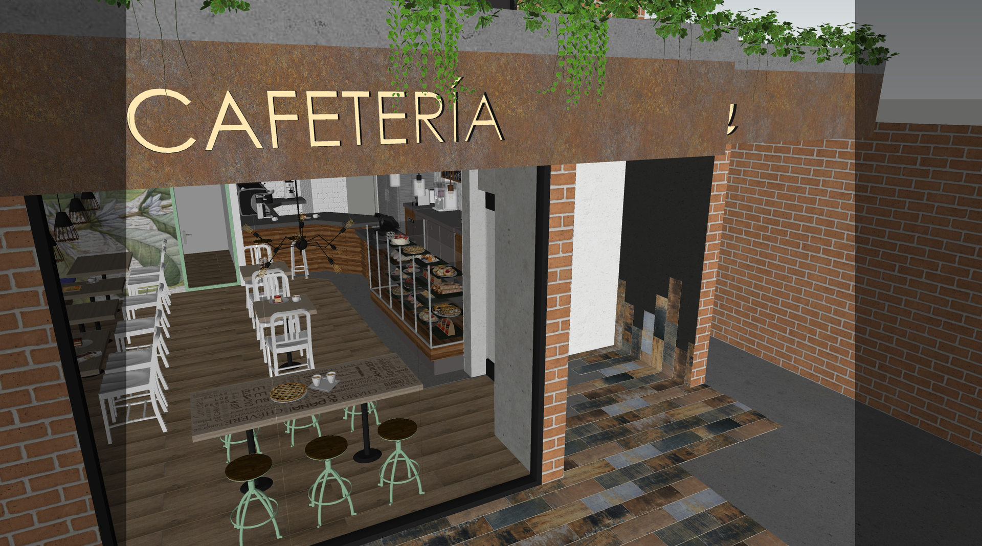 Cozy Modern Coffee Shop model - TurboSquid 1916432