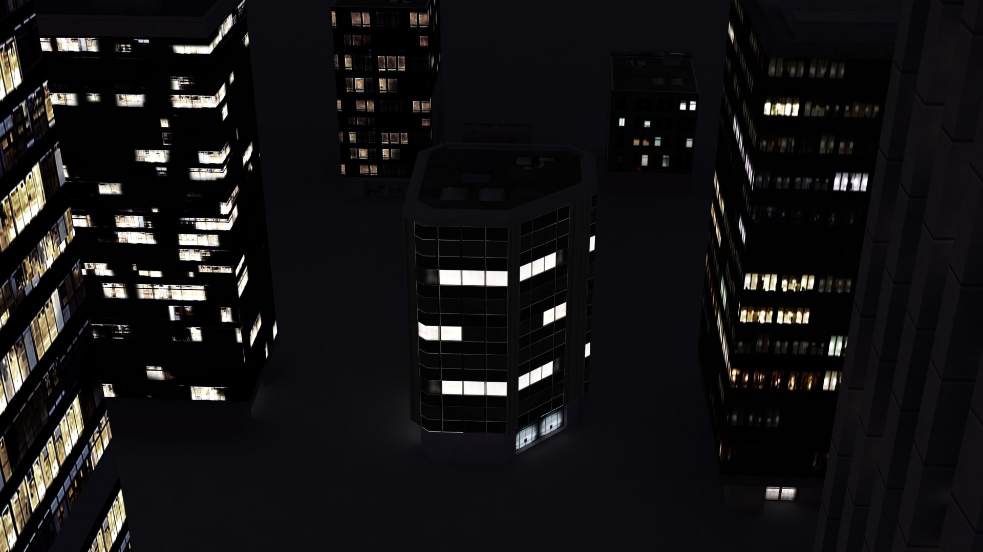 3D 20 RT Buildings Night Model - TurboSquid 1858618