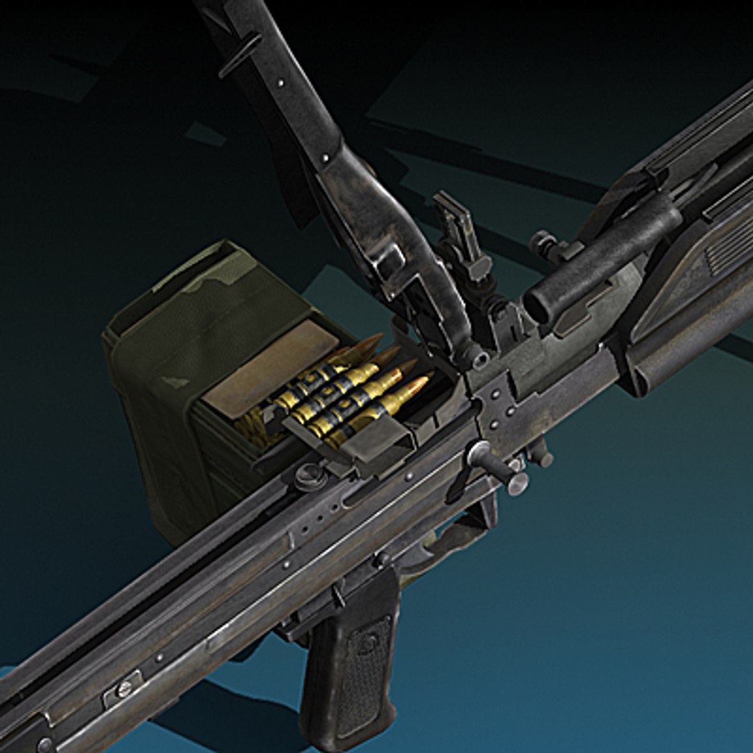 3d Mk-43 Mod 0 Machine Gun Model