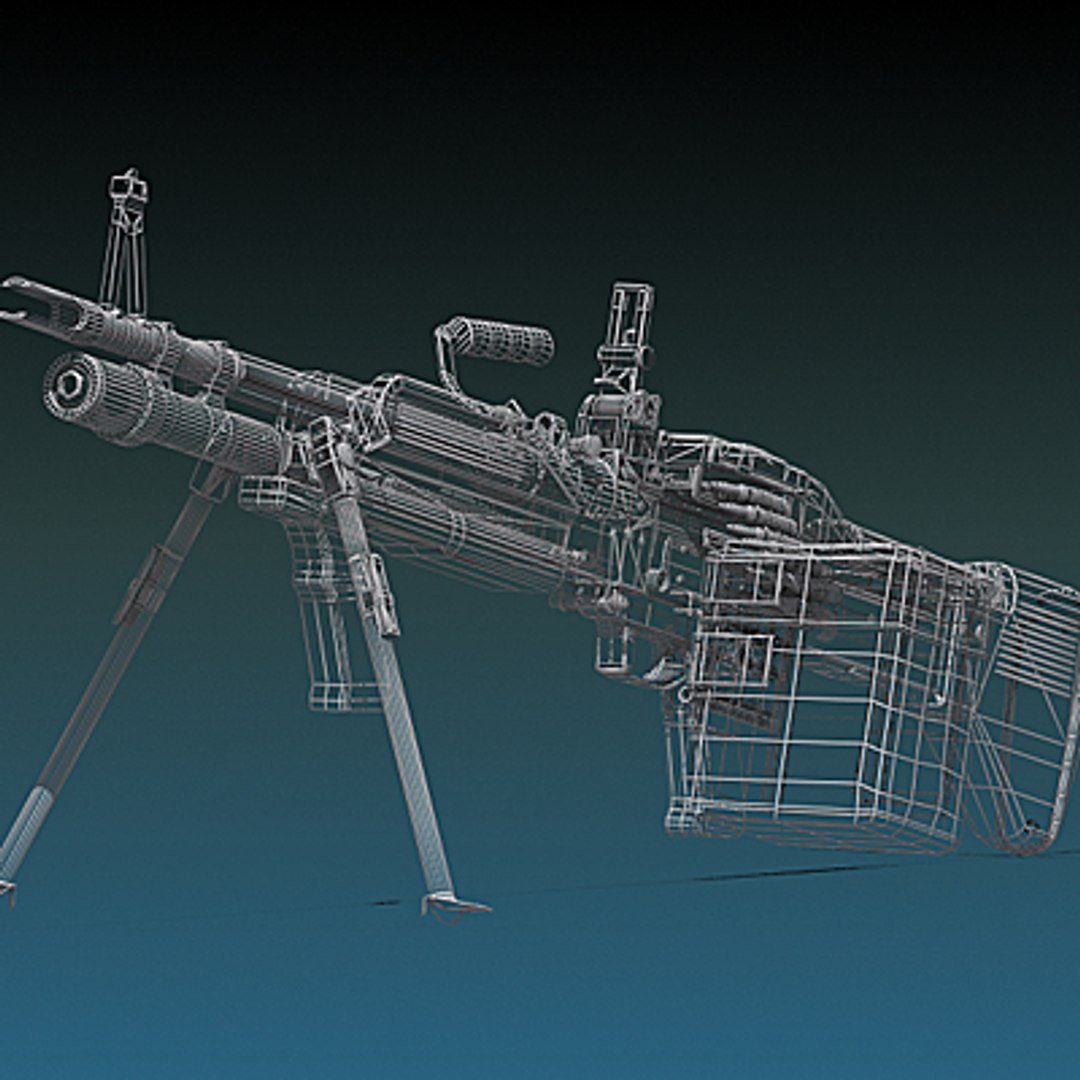 3d Mk-43 Mod 0 Machine Gun Model