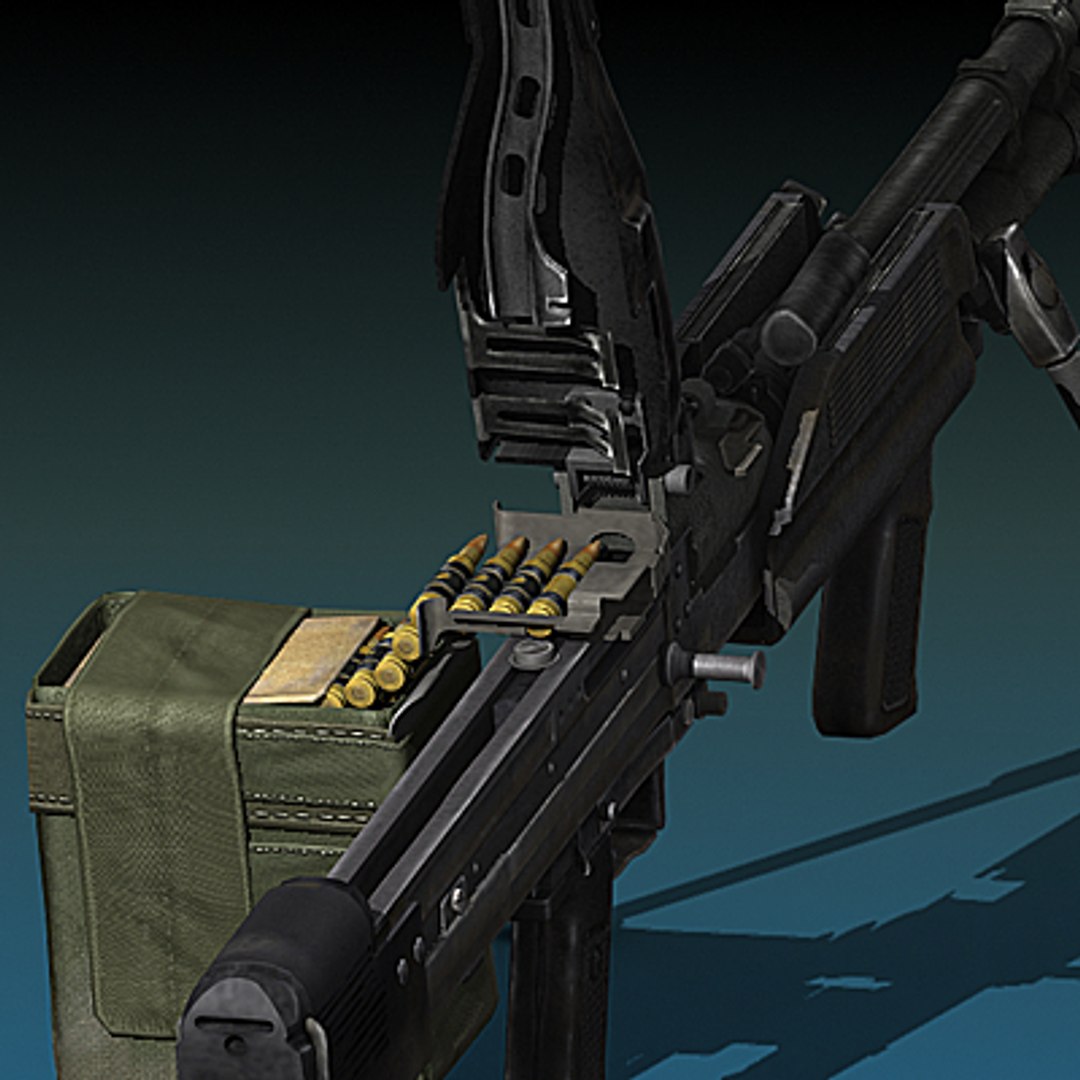 3d Mk-43 Mod 0 Machine Gun Model