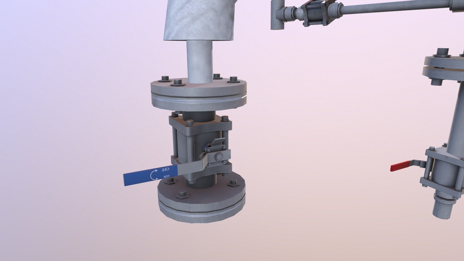 3D Model Pipe Bend And Valves - TurboSquid 2291981