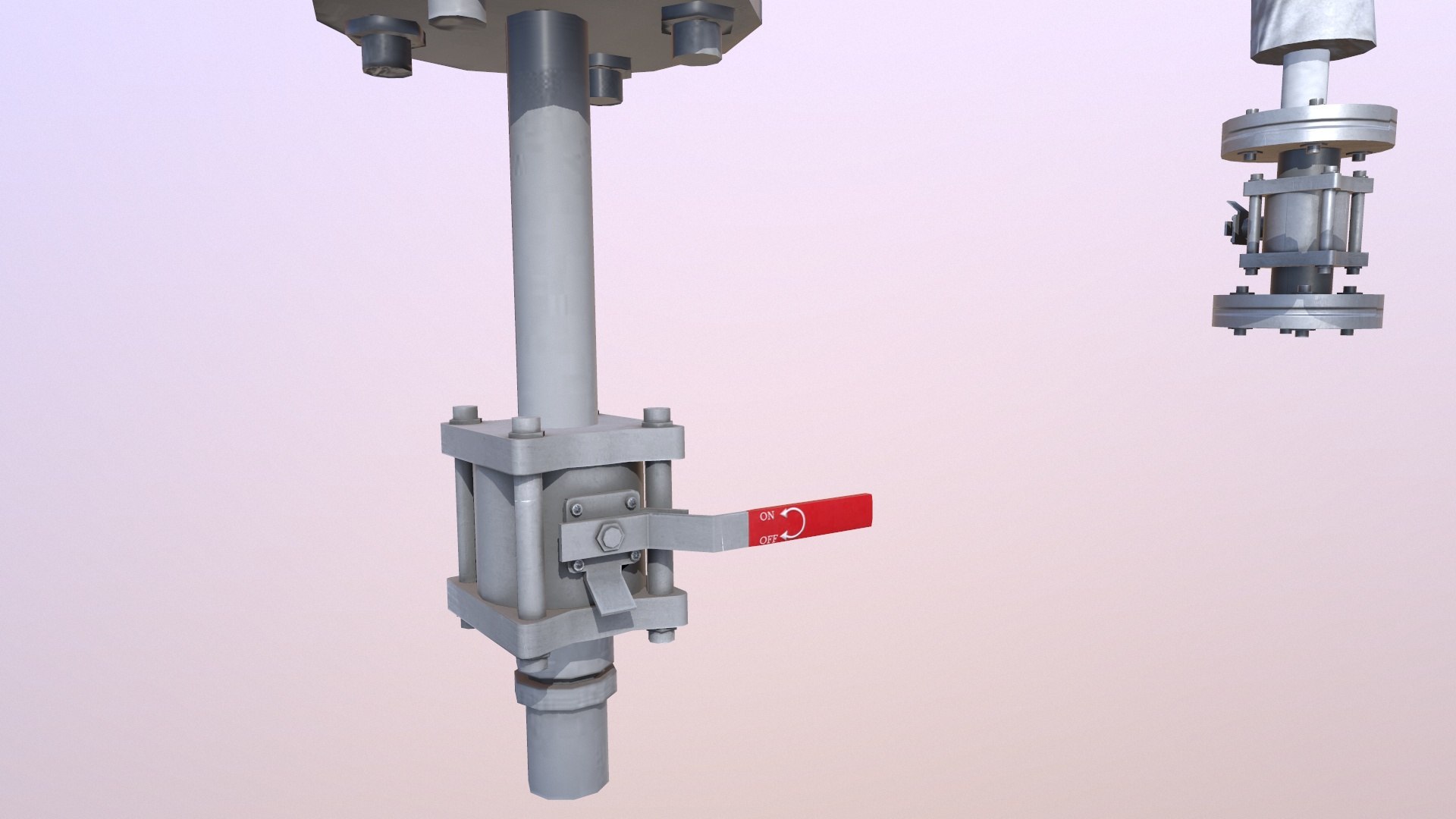 3D Model Pipe Bend And Valves - TurboSquid 2291981