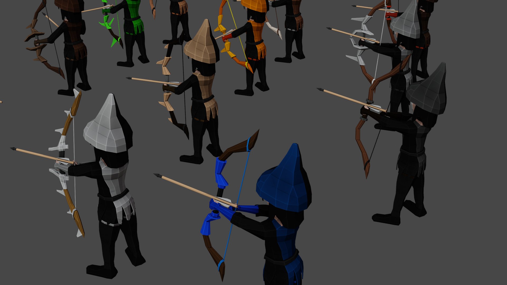 Low Poly Bows 3D Model - TurboSquid 2223519