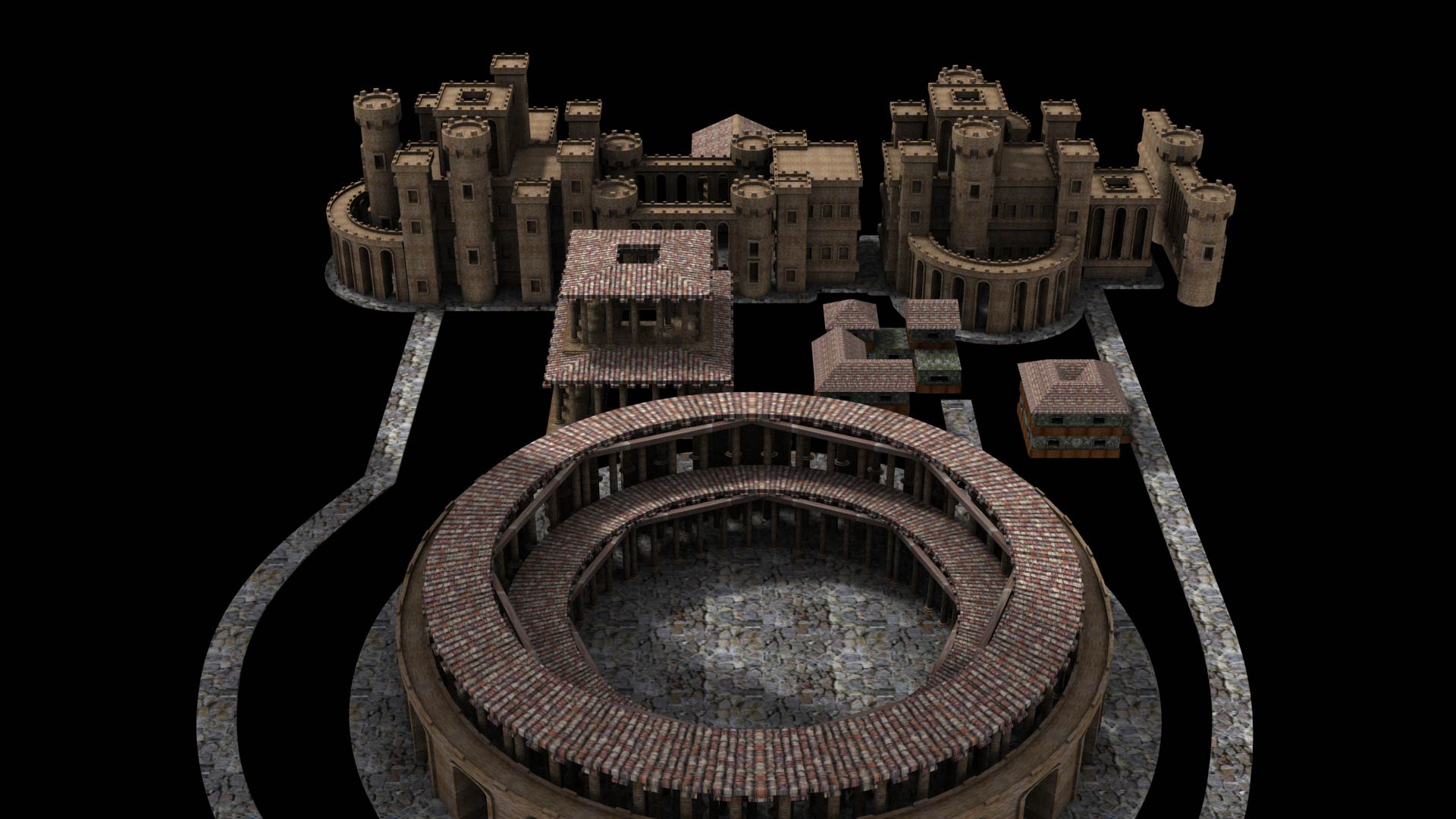 castle modules 3d max