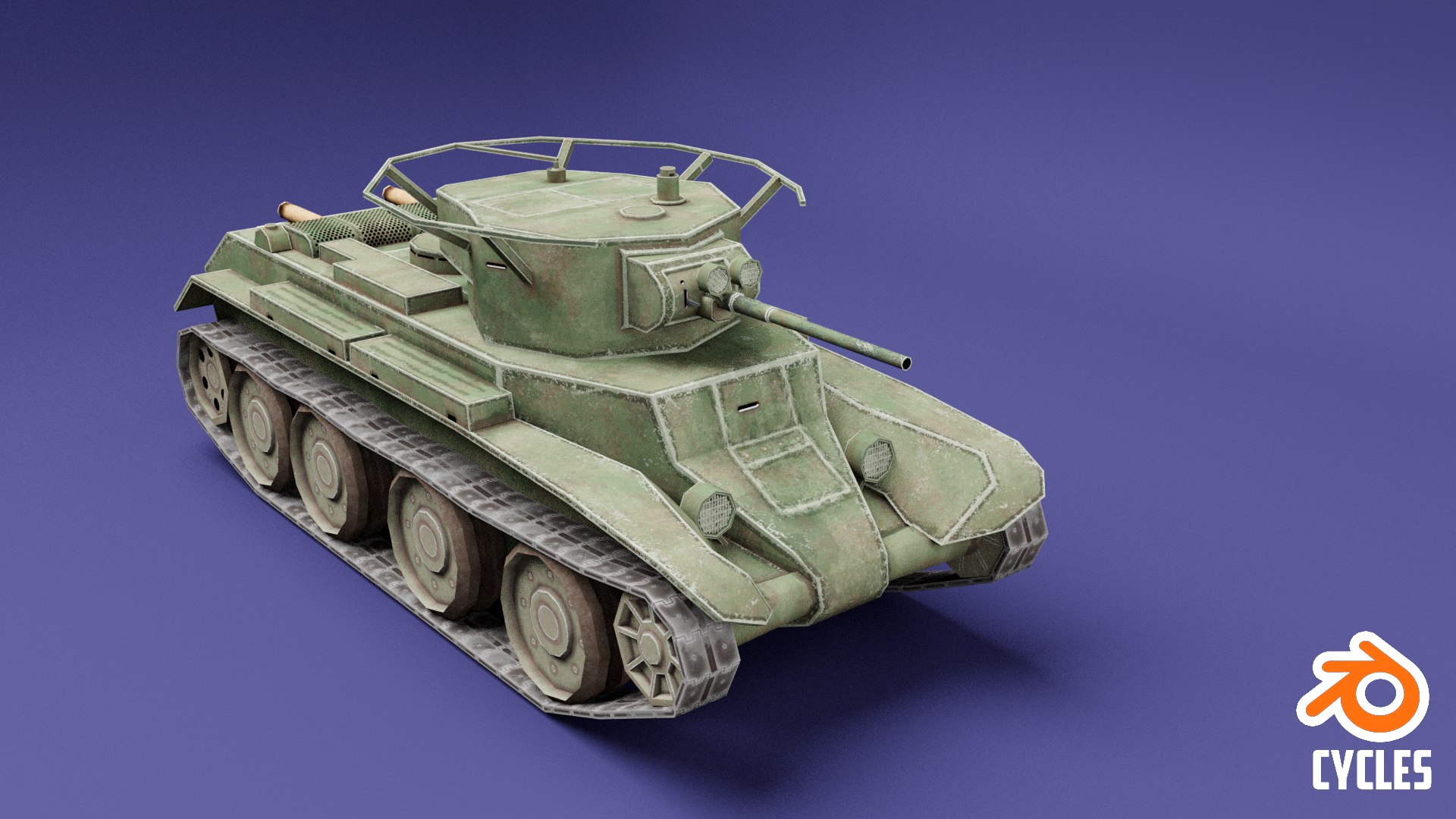 Bt-7 tank ussr toon 3D model - TurboSquid 1242827