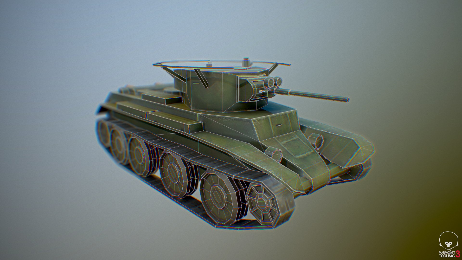 Bt-7 tank ussr toon 3D model - TurboSquid 1242827