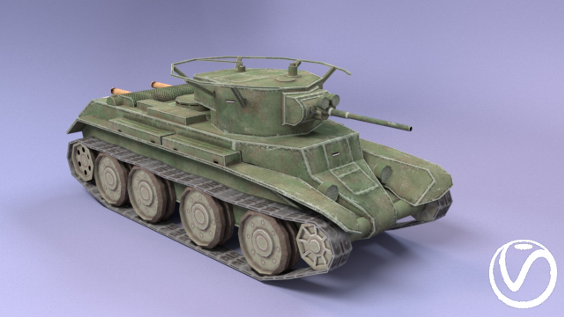Bt-7 tank ussr toon 3D model - TurboSquid 1242827